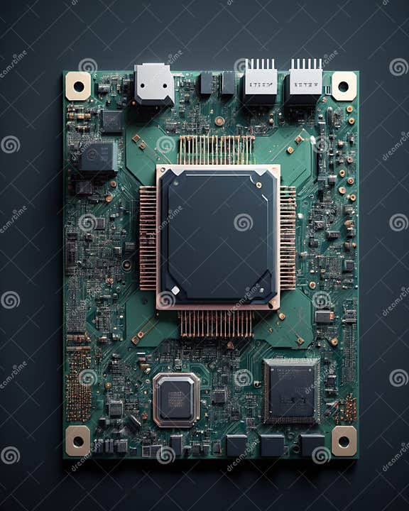 AM4 CPU Socket on Motherboard of Modern Powerful PC. Computer Hardware ...