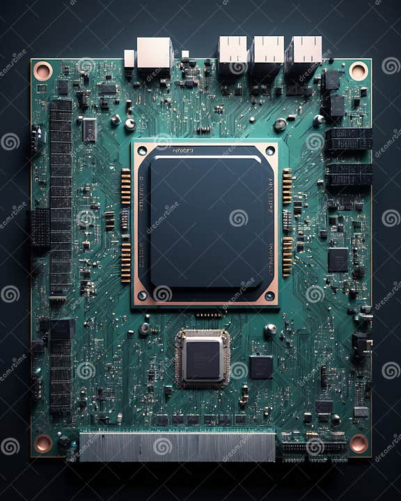 AM4 CPU Socket on Motherboard of Modern Powerful PC. Computer Hardware ...