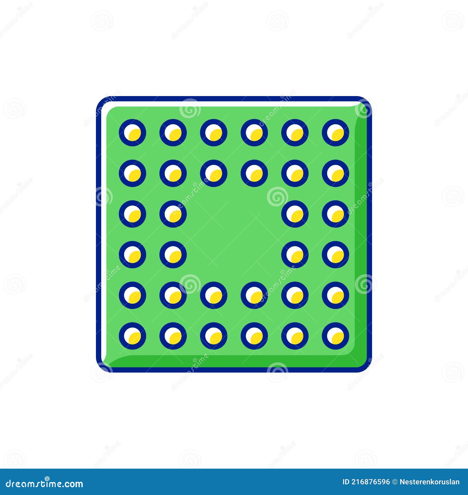 Cpu socket RGB color icon stock vector. Illustration of electricity ...