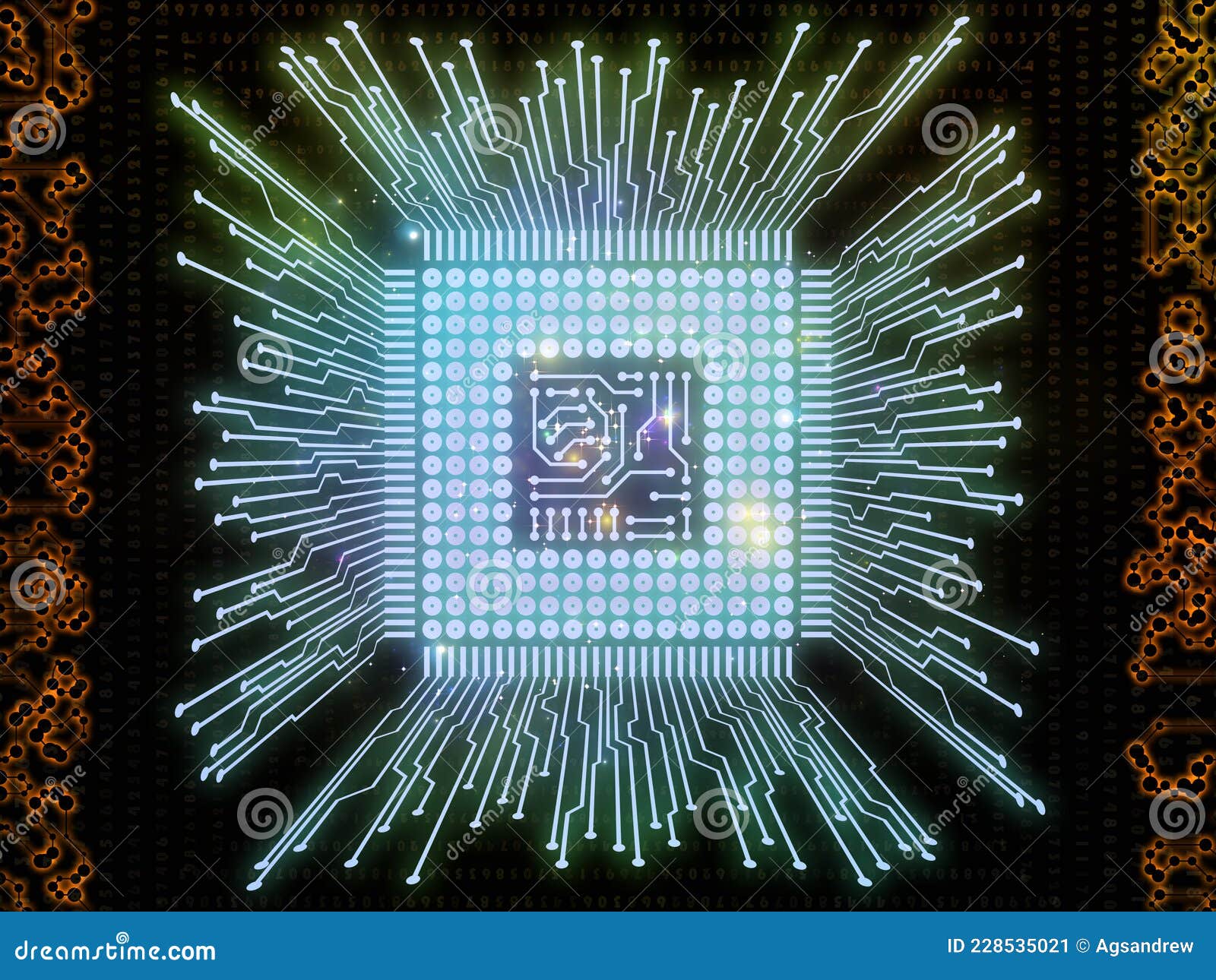 CPU Space stock image. Image of unit, microchip, information - 228535021