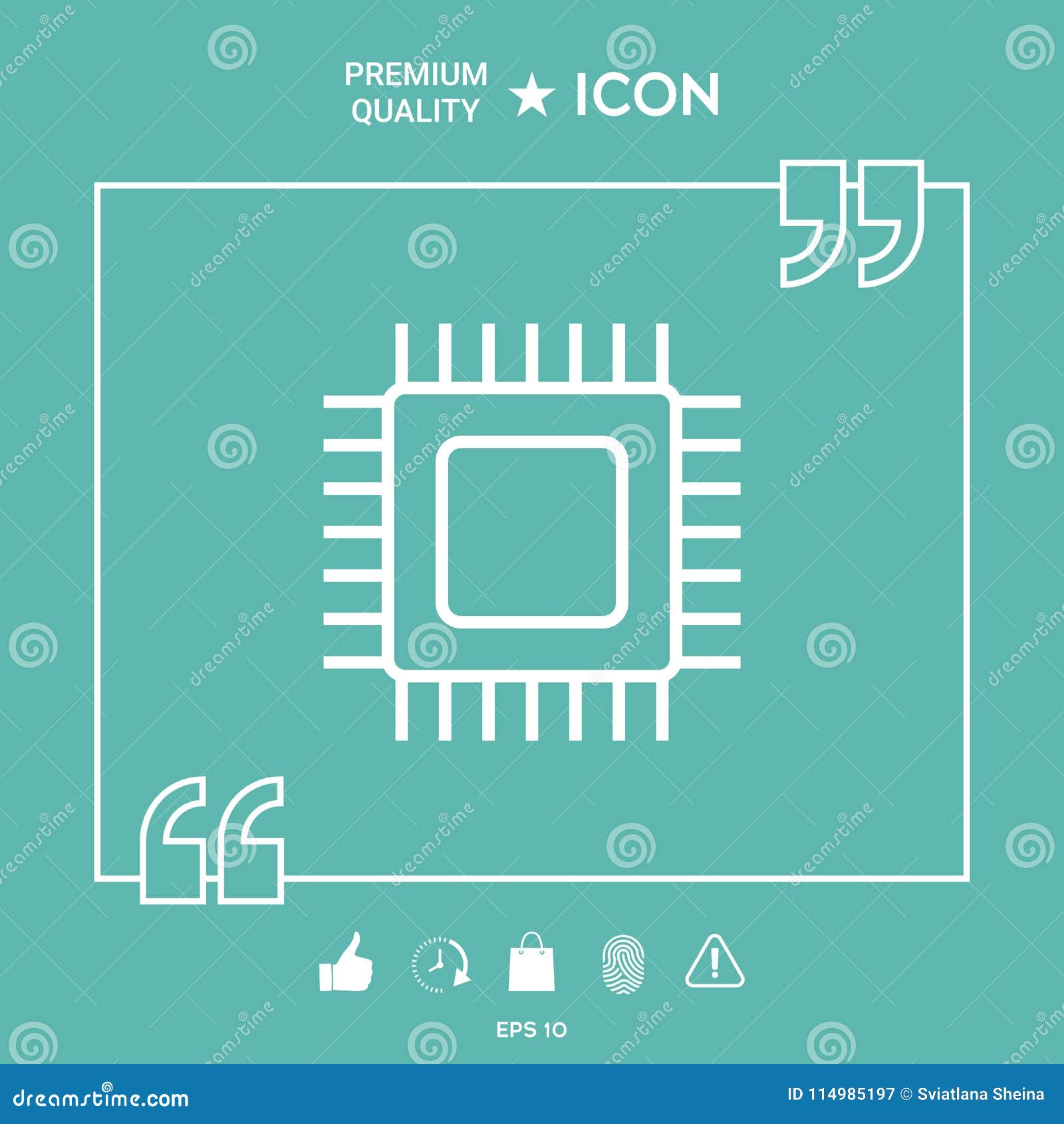 CPU symbol icon stock vector. Illustration of board - 114985197