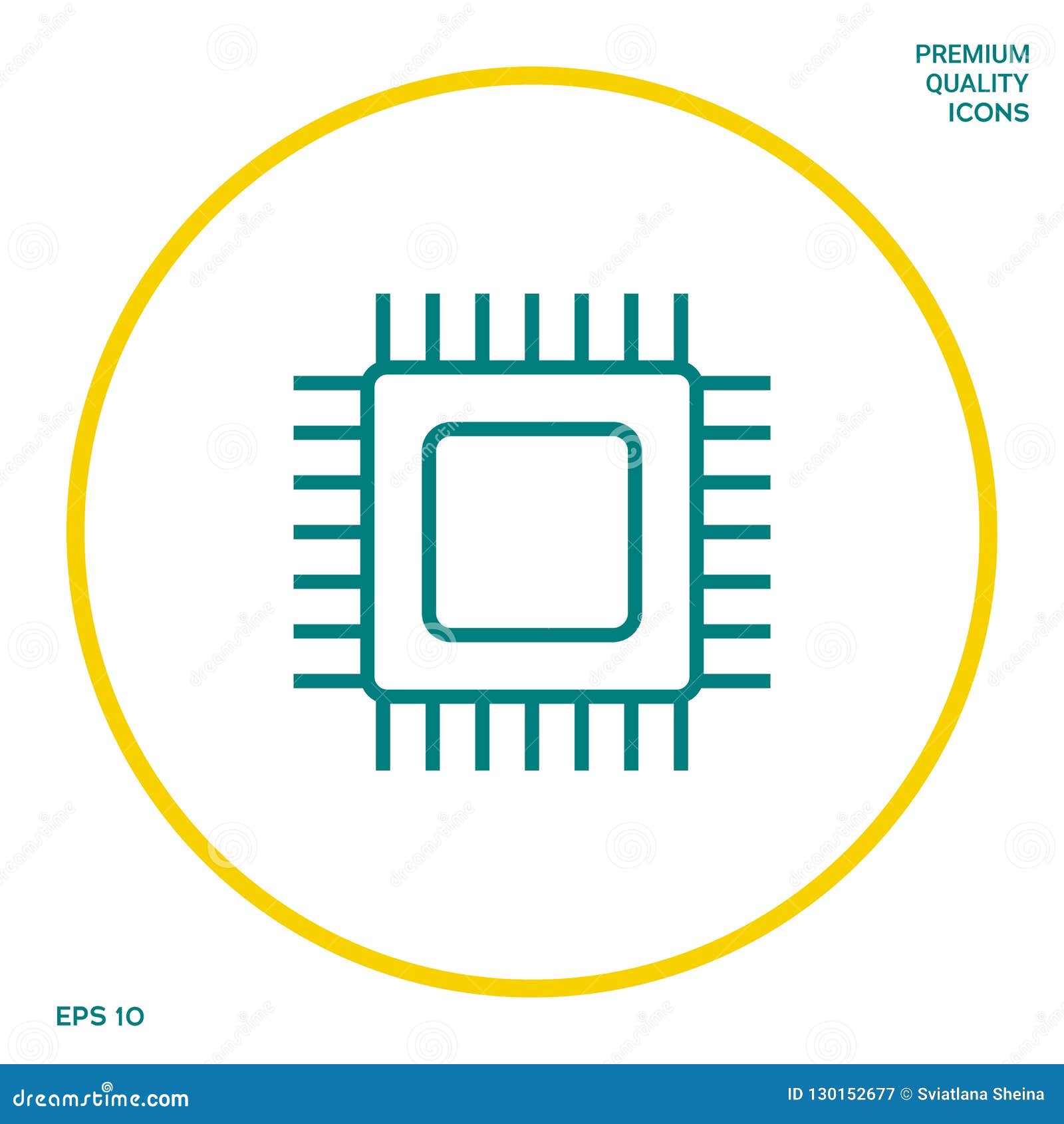 CPU Symbol Icon. Graphic Elements for Your Design Stock Vector ...