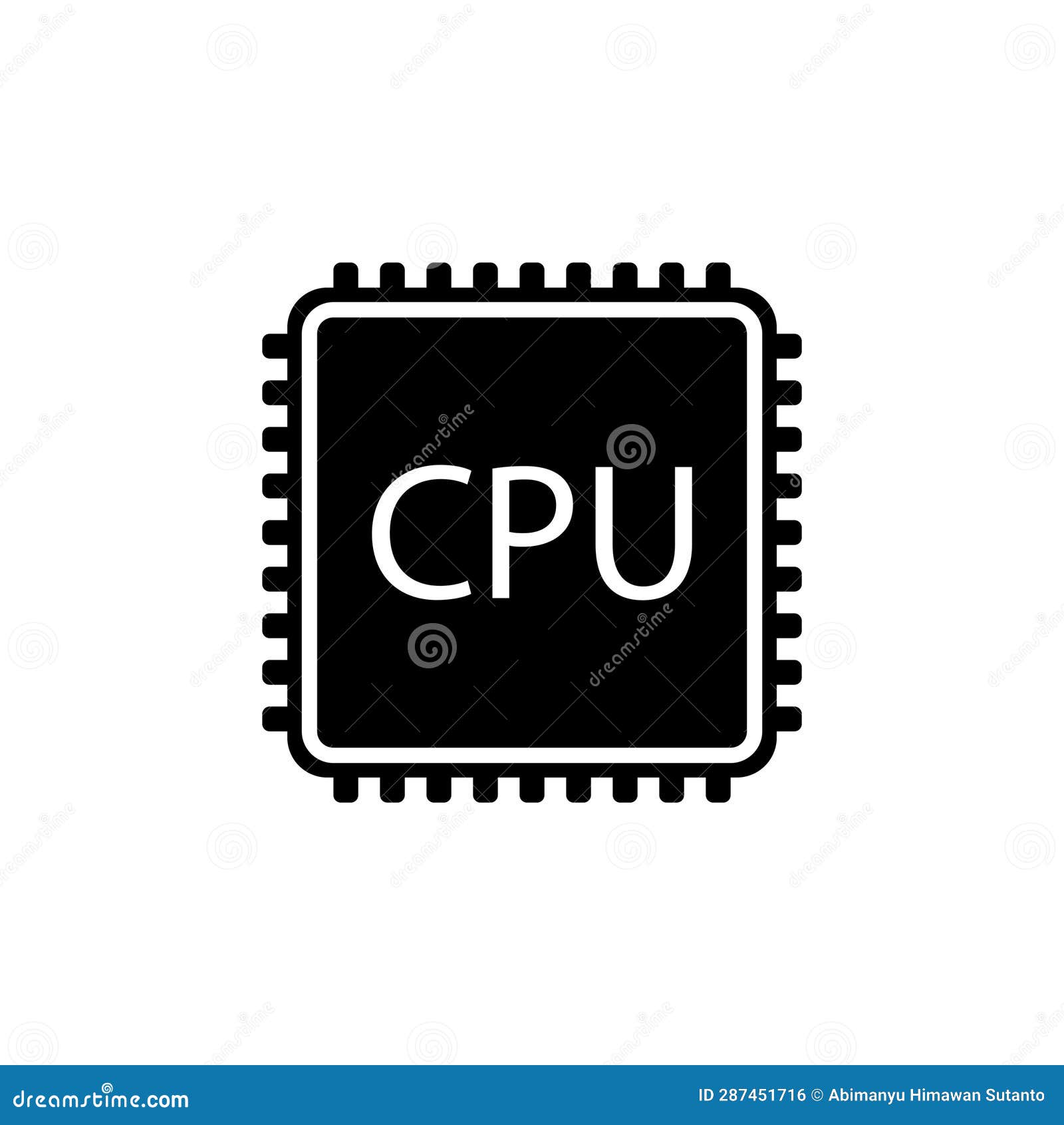 Cpu-Symbol-Vektor vektor abbildung. Illustration von elektronisch ...