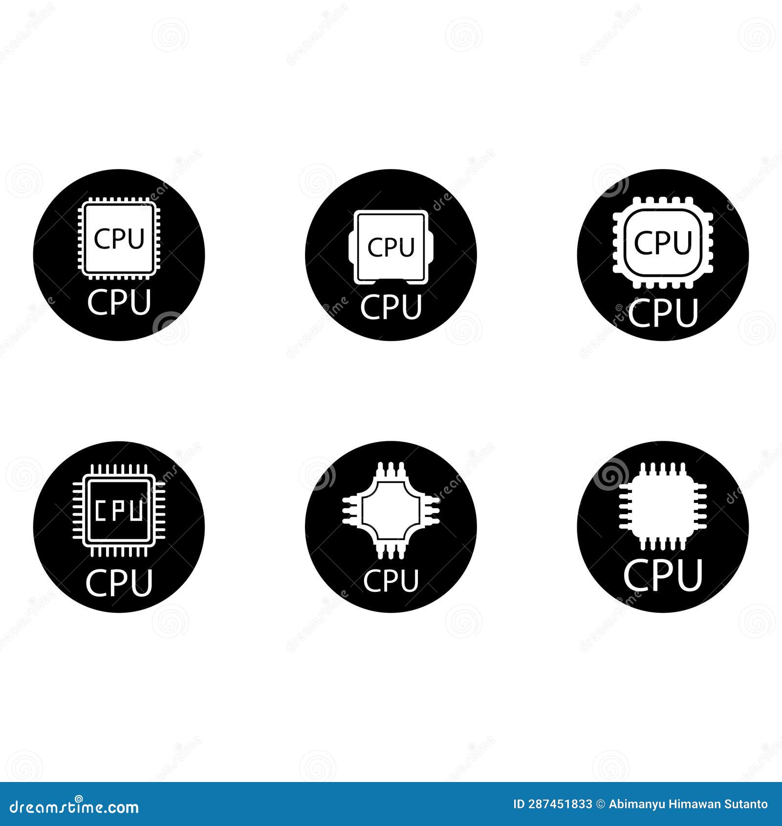 Cpu-Symbol-Vektor vektor abbildung. Illustration von beiträge - 287451833