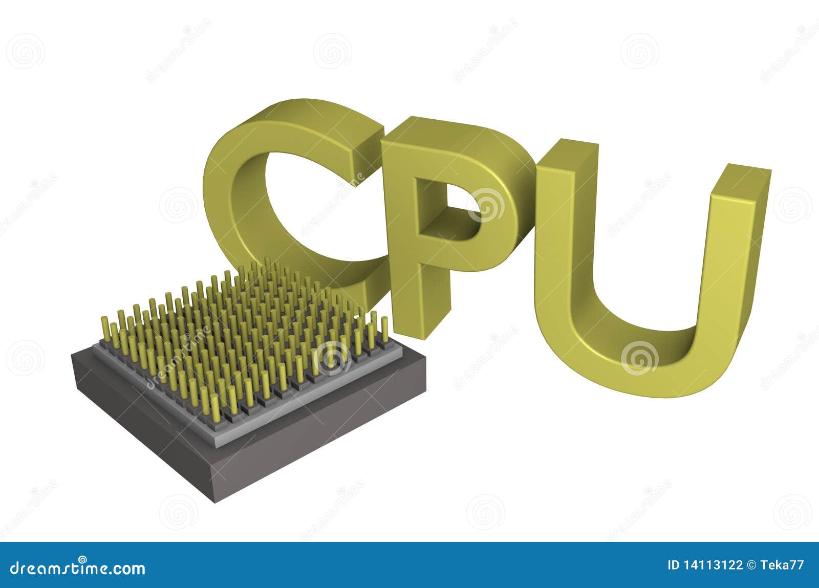 CPU Text Core 3d stock illustration. Illustration of symbol - 14113122