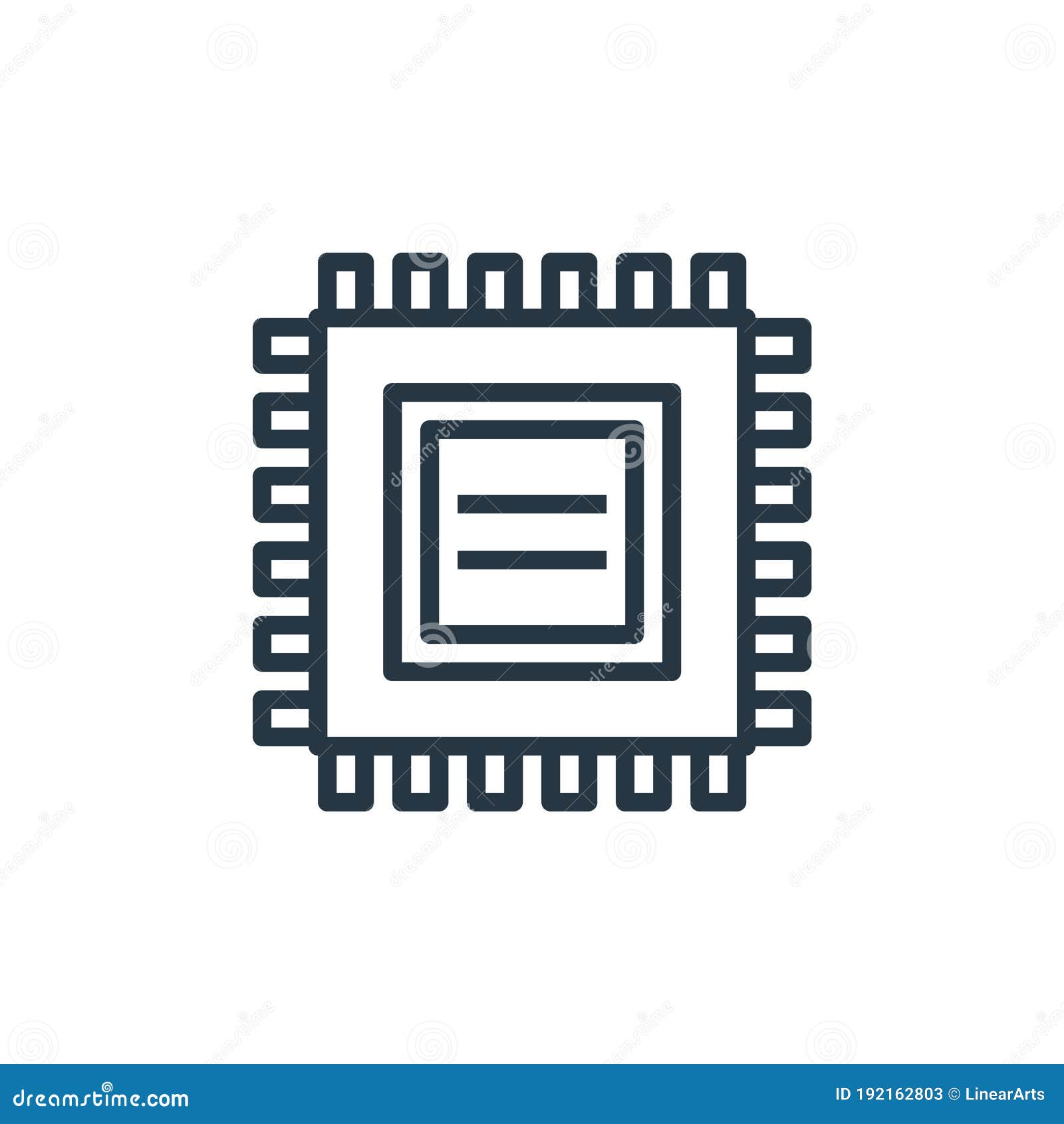 Cpu Tower Icon Vector from Computer Concept. Thin Line Illustration of ...