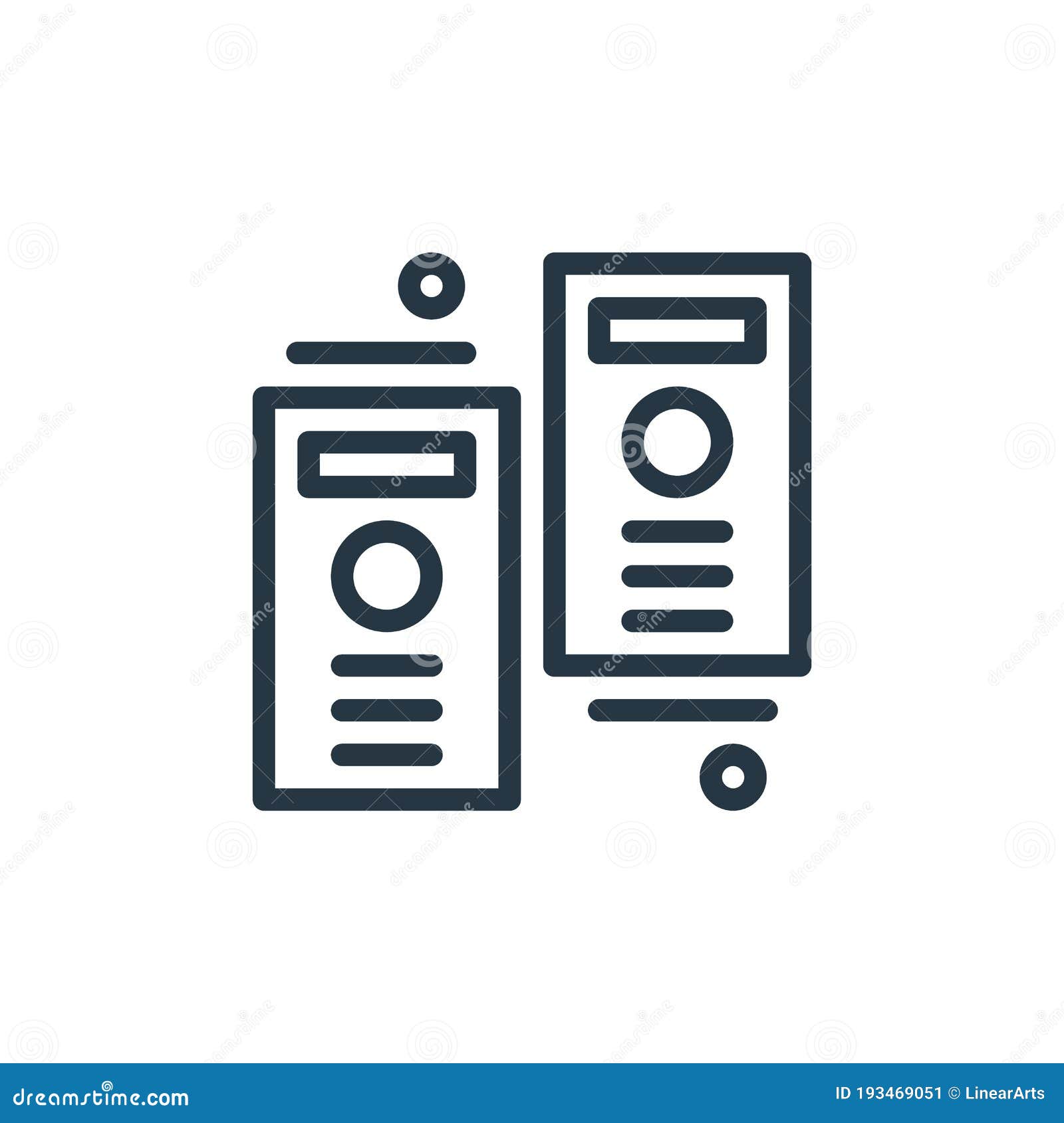 Cpu Tower Icon Vector from Hardware Network Concept. Thin Line ...