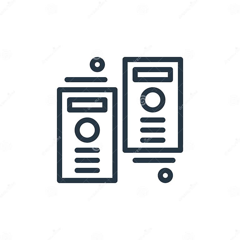 Cpu Tower Icon Vector from Hardware Network Concept. Thin Line ...