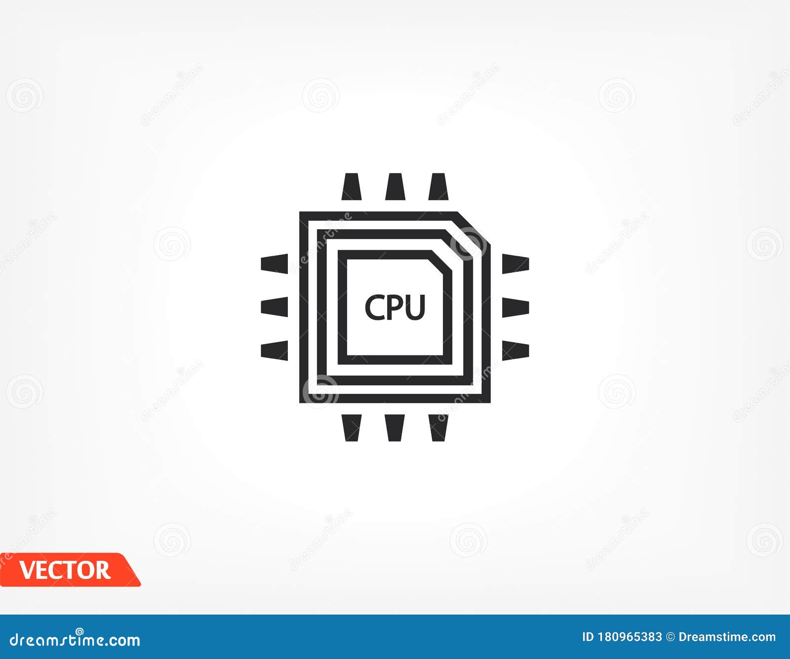CPU Vector Icon. Chip. CPU. Vector Graphics. Chip in the Graph. 10 Eps ...