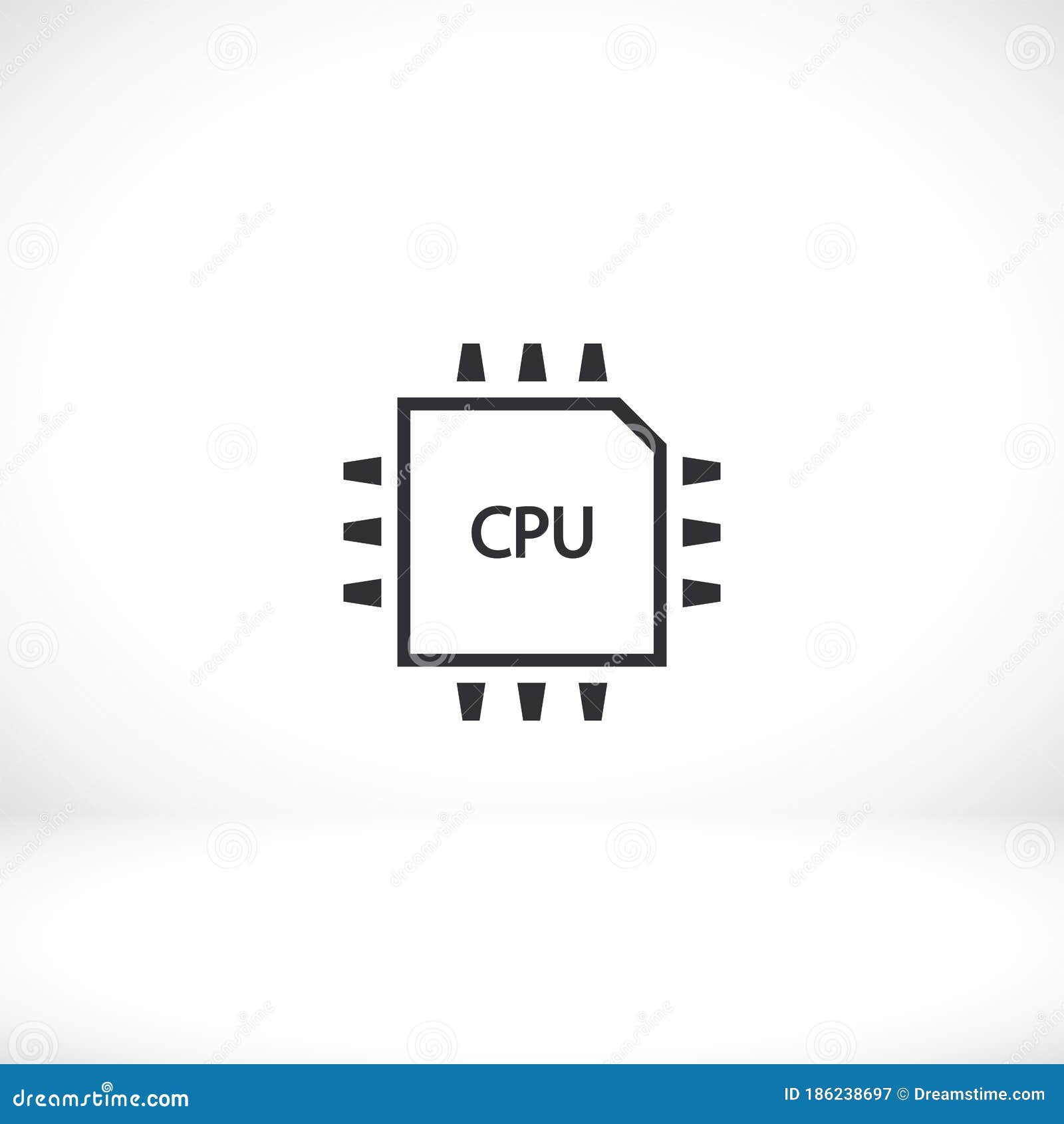 CPU Vector Icon. Chip. CPU. Vector Graphics. Chip in the Graph. 10 Eps ...