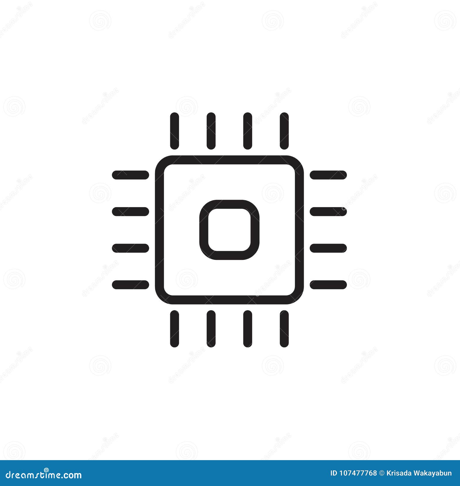 Cpu Vector Icon, Vector EPS 10 Illustration Style . Stock Vector ...