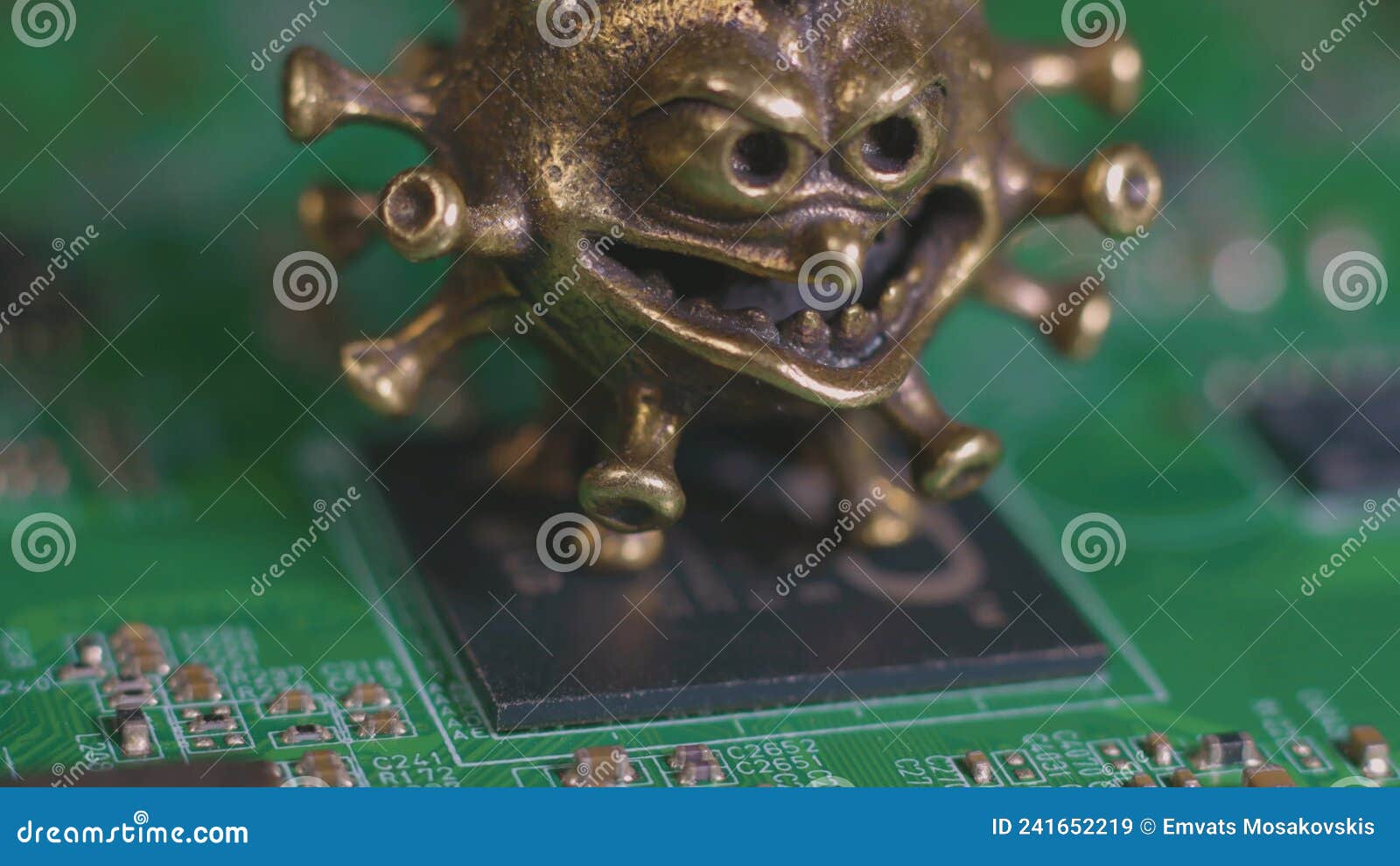 CPU Virus on an Electronic Board. Artificial Intelligence Threatened ...