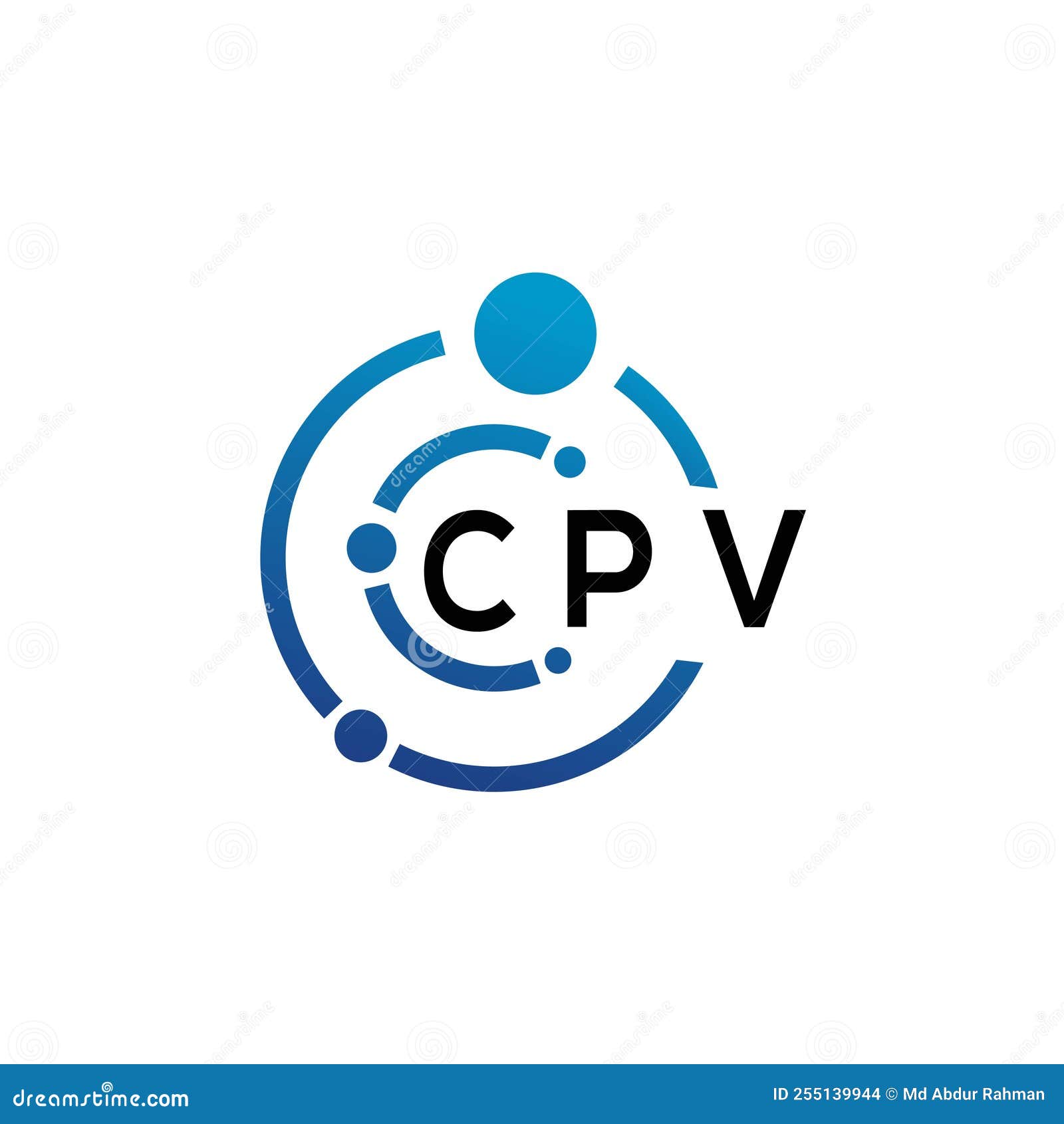 CPV Letter Logo Design on White Background. CPV Creative Initials ...