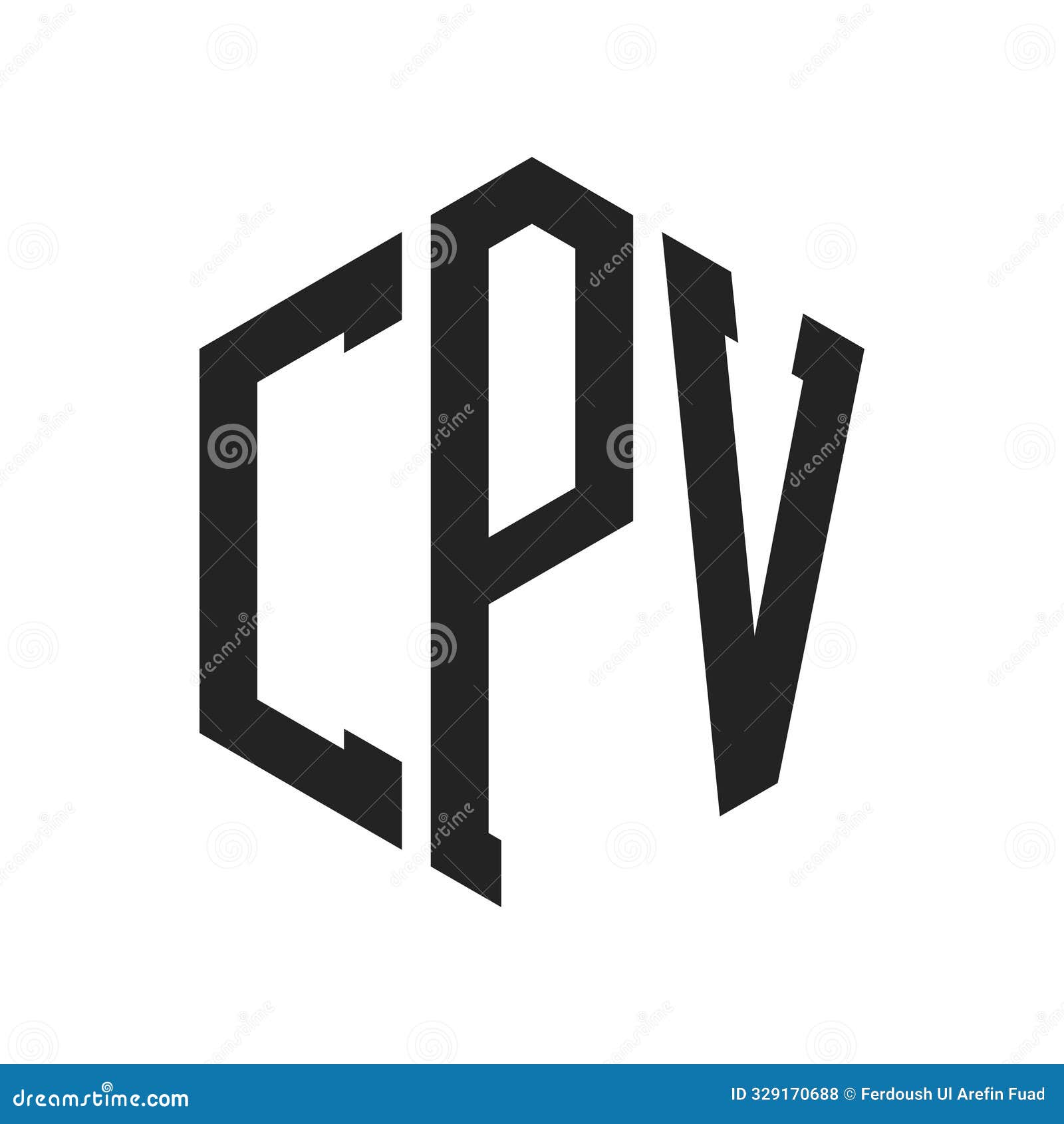 CPV Logo Design. Initial Letter CPV Monogram Logo Using Hexagon Shape ...