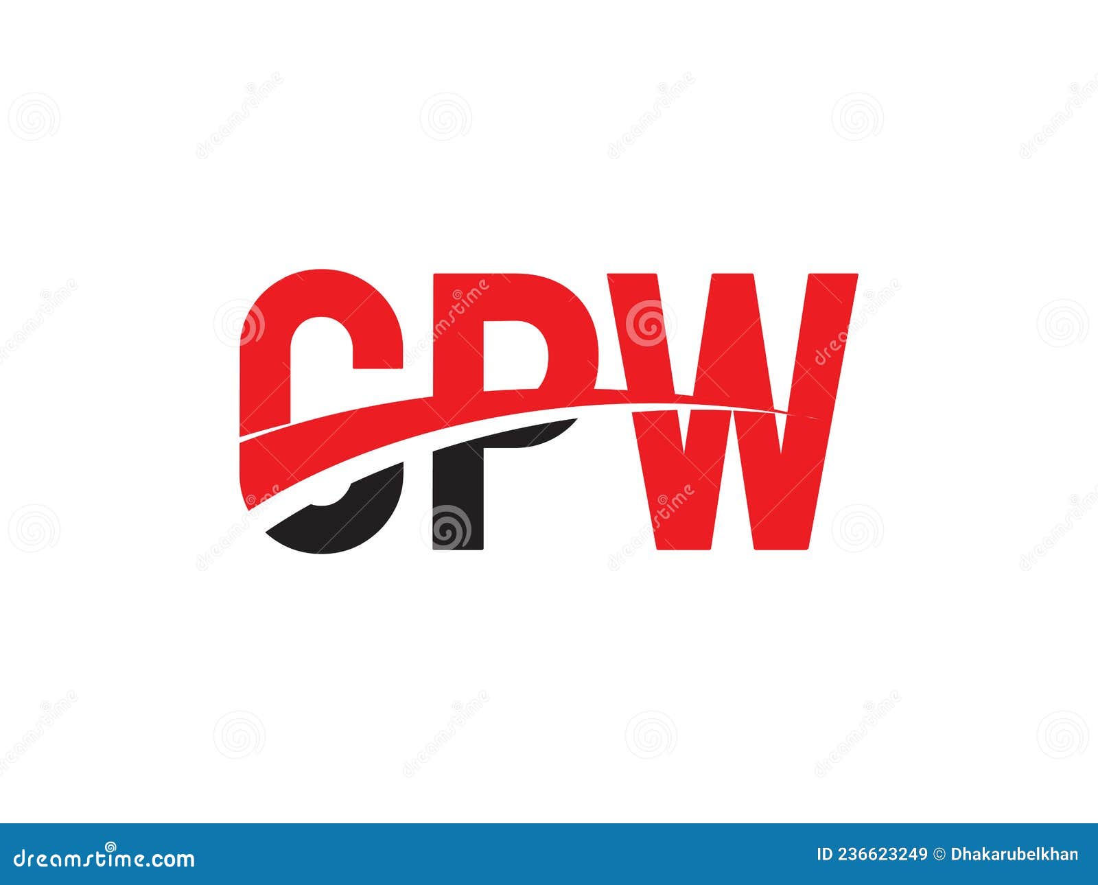 CPW Letter Initial Logo Design Vector Illustration Stock Vector ...