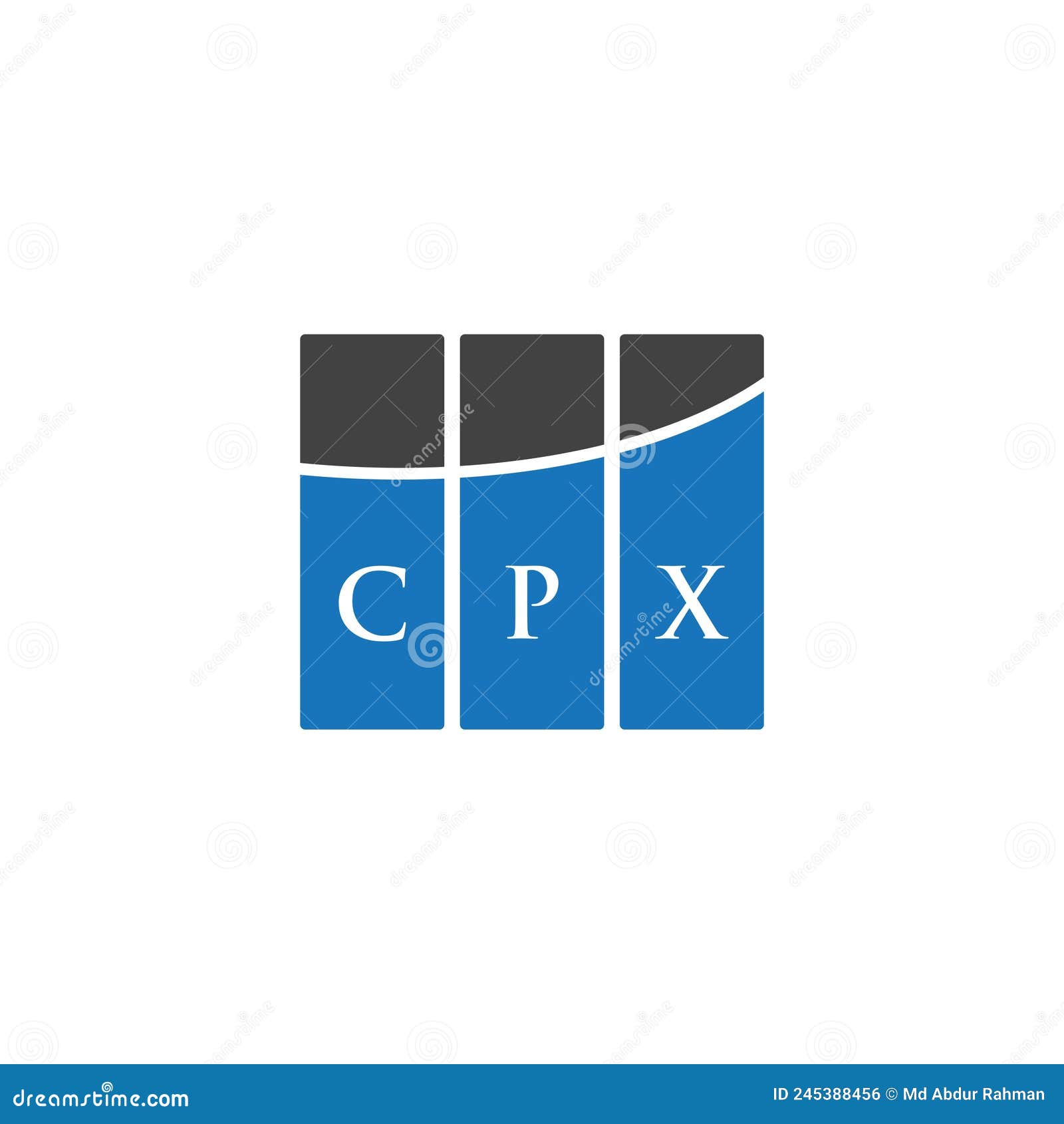 CPX Letter Logo Design on BLACK Background. CPX Creative Initials ...