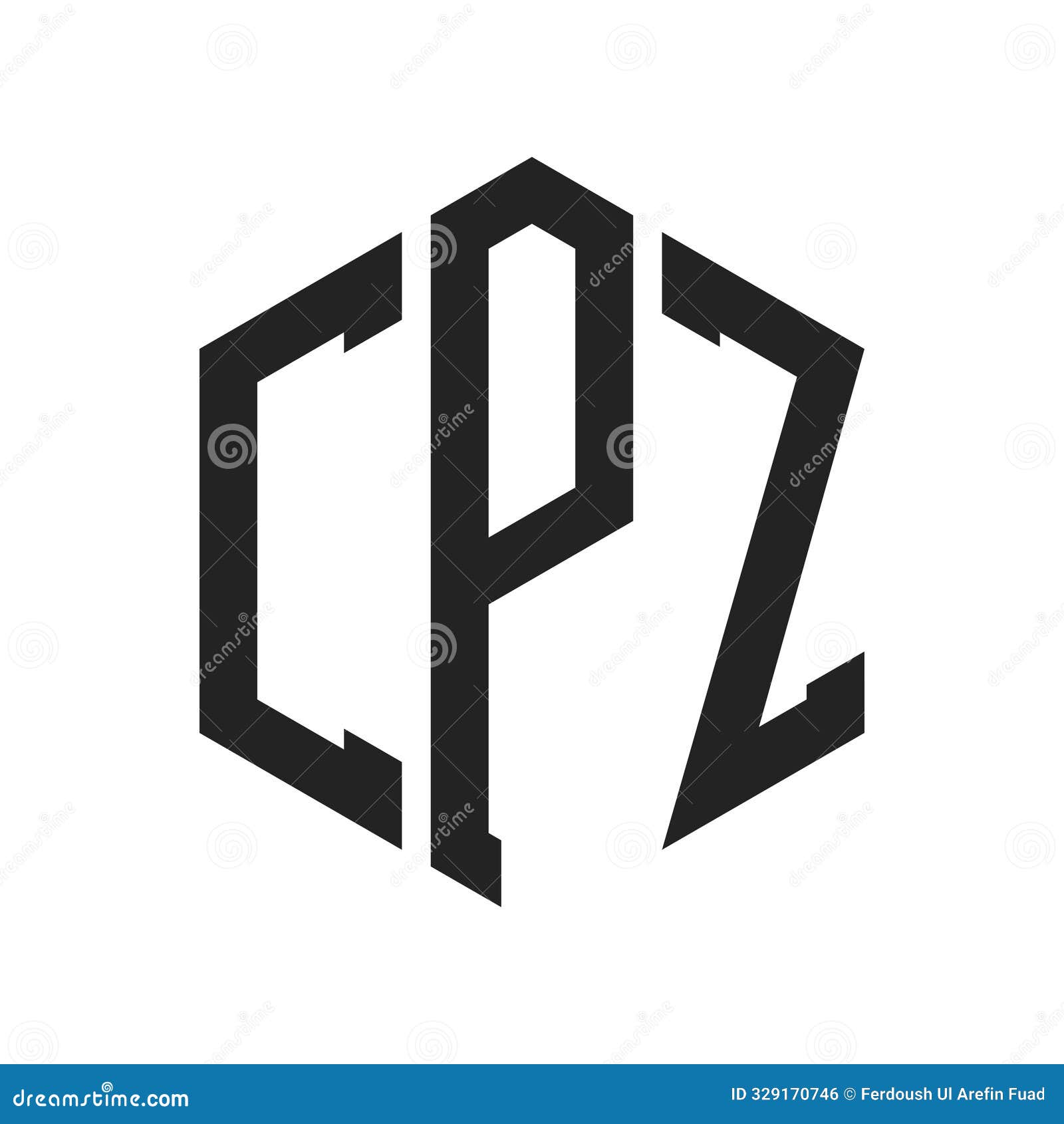CPZ Logo Design. Initial Letter CPZ Monogram Logo Using Hexagon Shape ...
