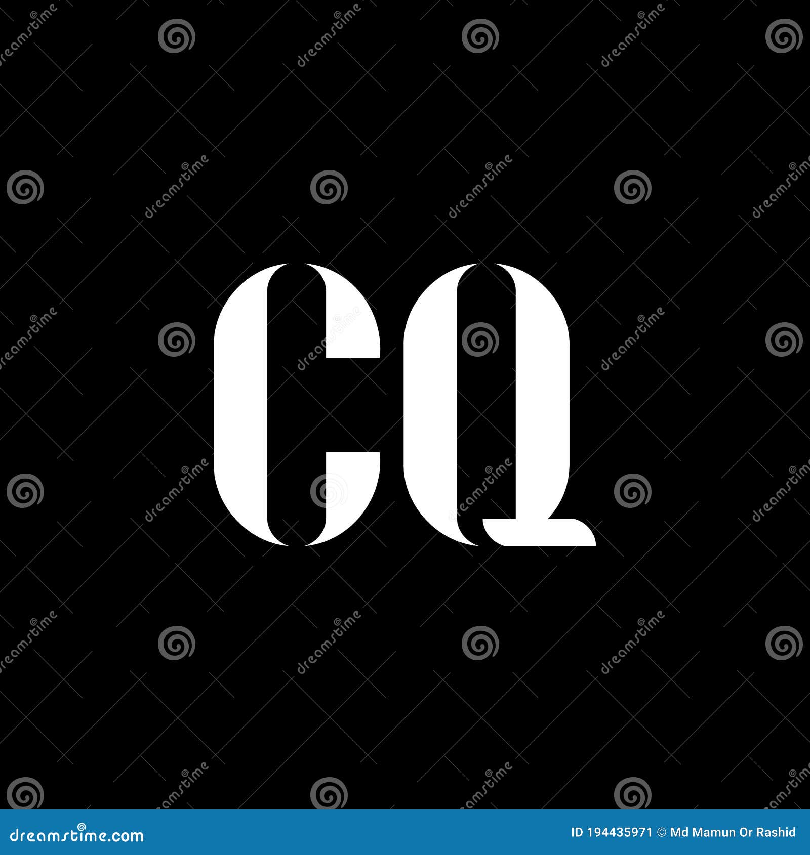 CQ C Q Letter Logo Design. Initial Letter CQ Uppercase Monogram Logo ...