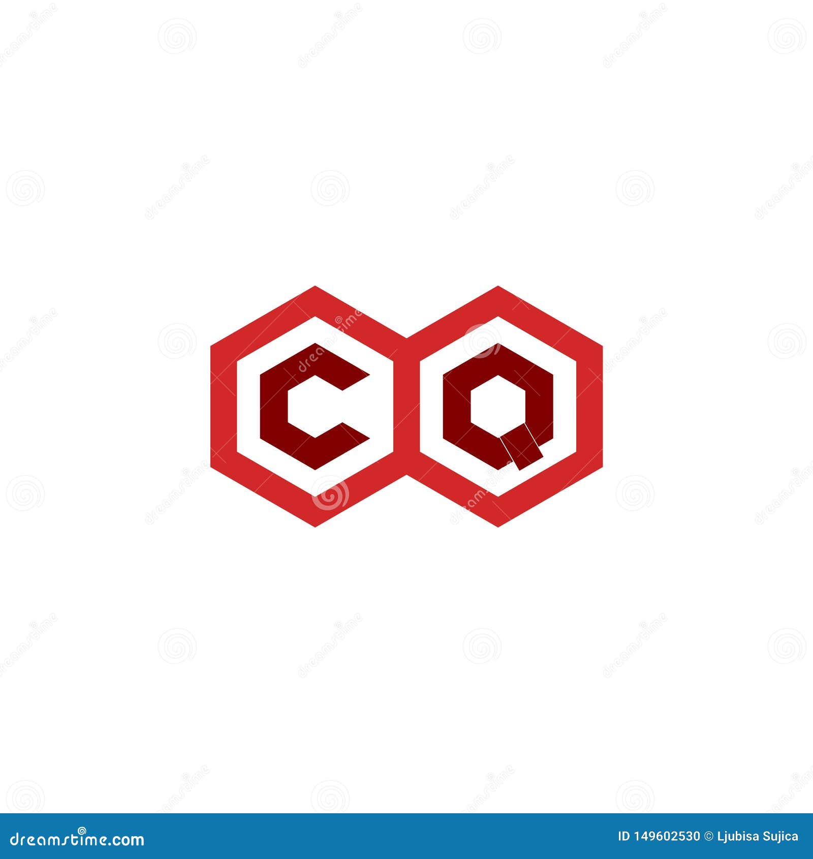 CQ initial letter logo stock illustration. Illustration of clean ...