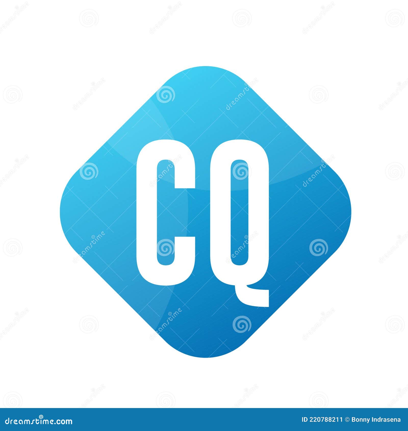 CQ Letter Logo Design with Simple Style Stock Illustration ...