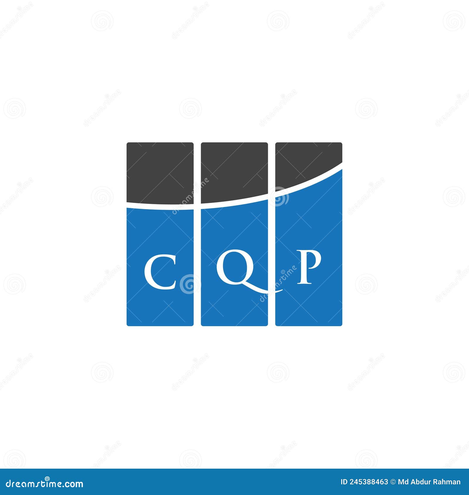 CQP Letter Logo Design on BLACK Background. CQP Creative Initials ...