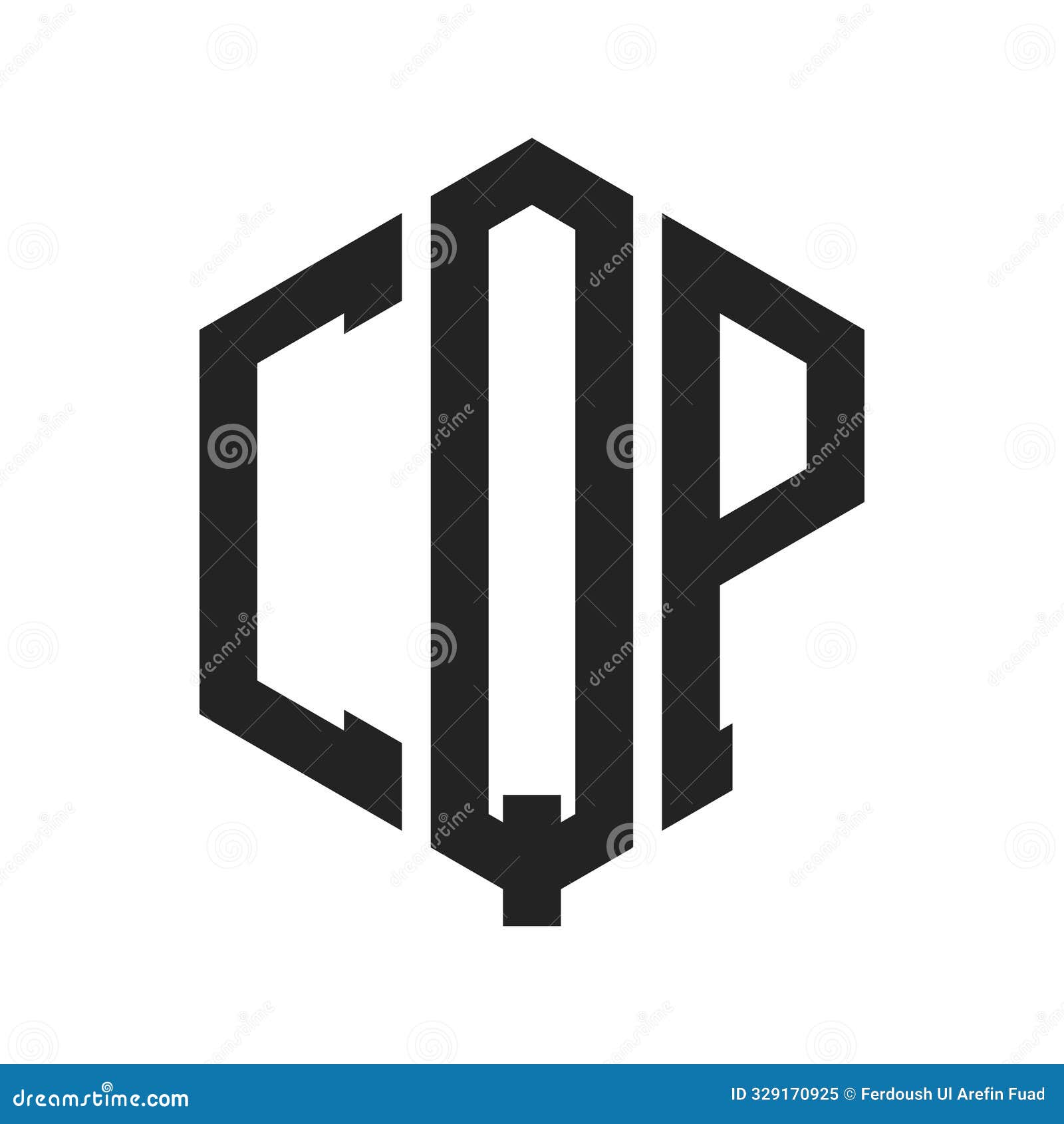 CQP Logo Design. Initial Letter CQP Monogram Logo Using Hexagon Shape ...