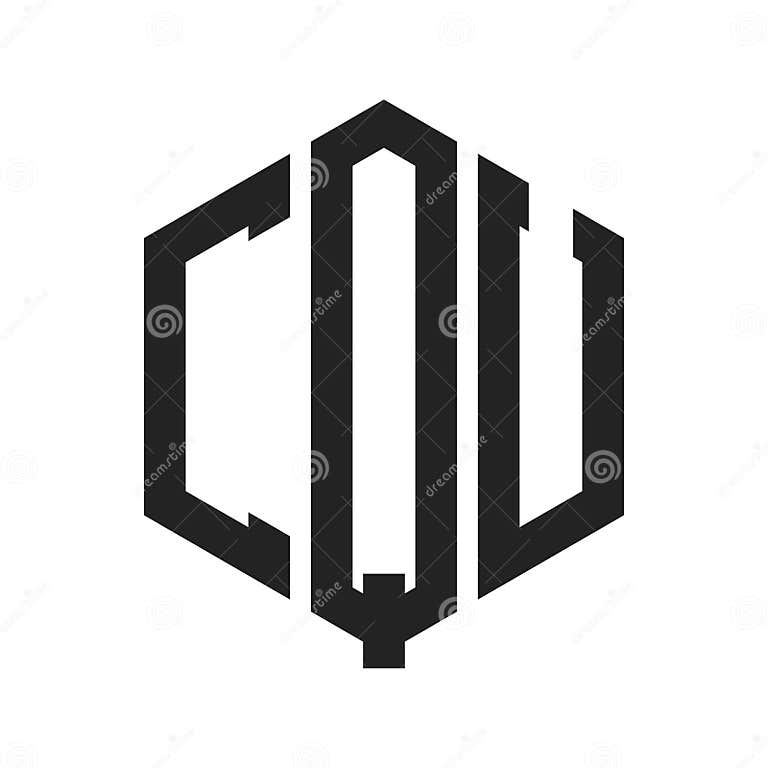 CQU Logo Design. Initial Letter CQU Monogram Logo Using Hexagon Shape ...