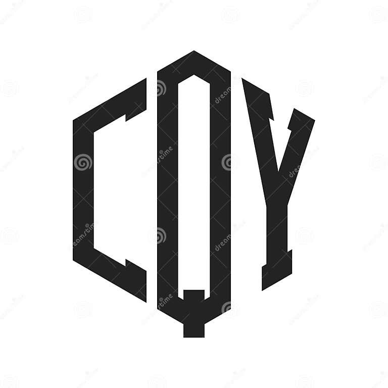 CQY Logo Design. Initial Letter CQY Monogram Logo Using Hexagon Shape ...