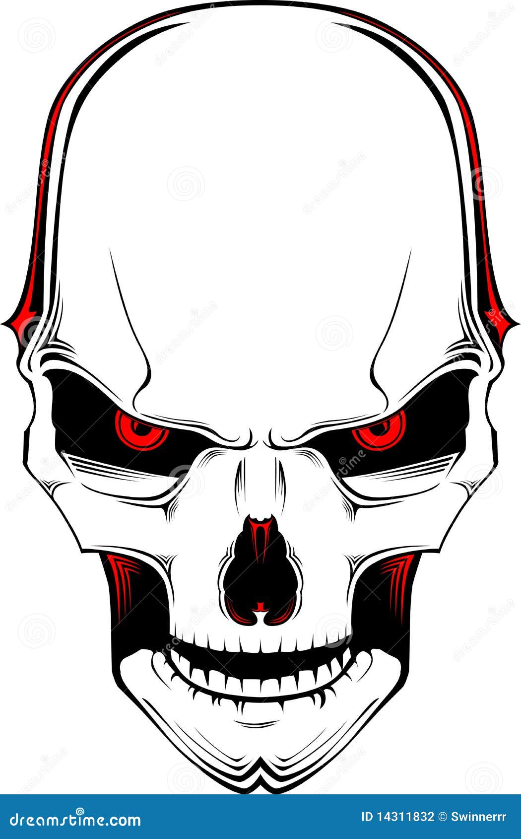 Crânio. Vetor ilustração do vetor. Ilustração de cartoon - 14311832