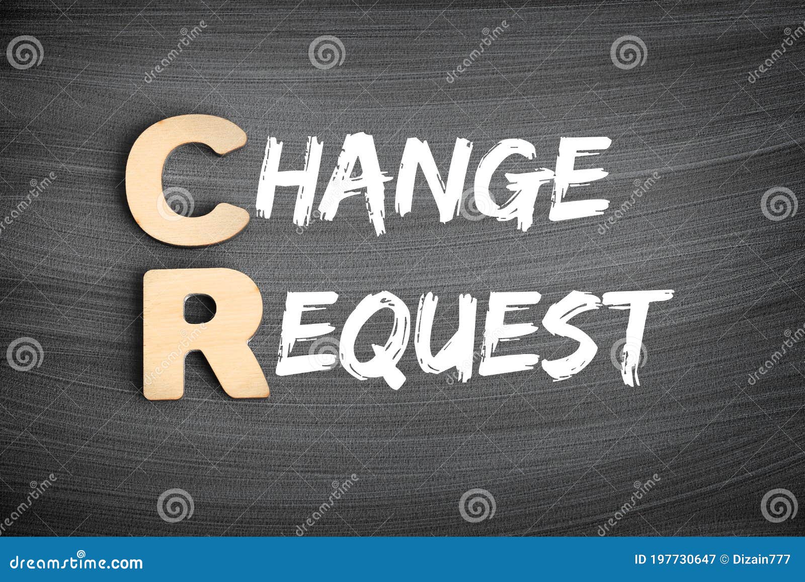 CR - Change Request Acronym, Business Concept on Blackboard Stock Image ...