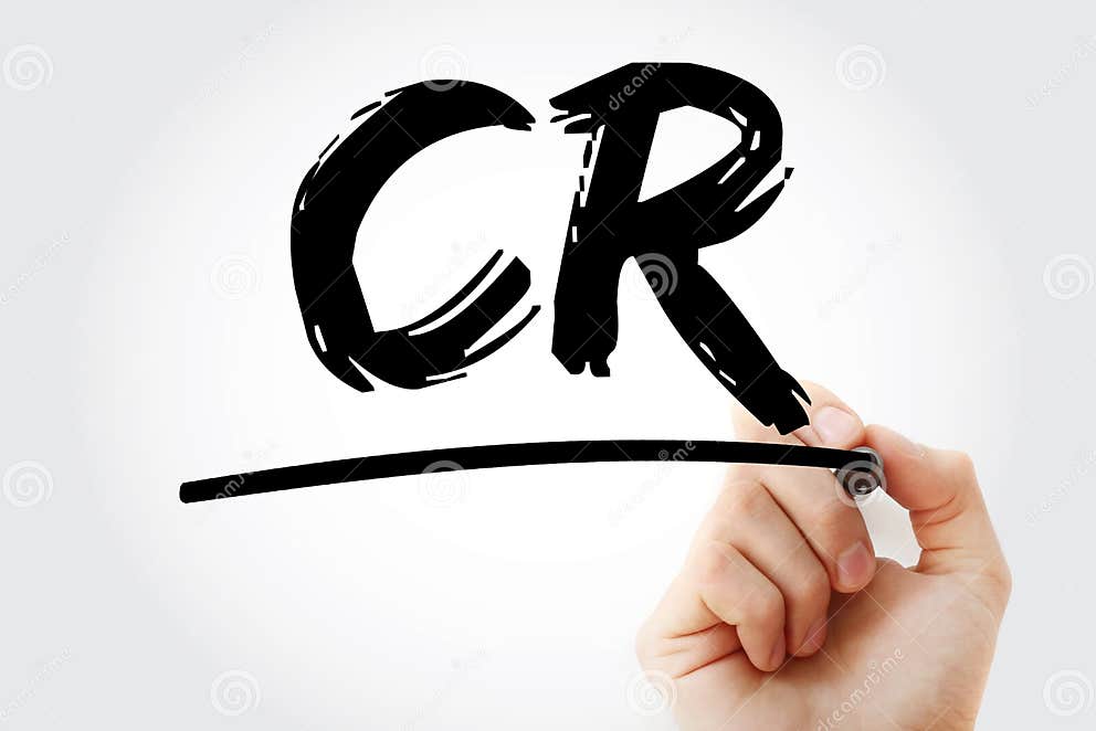 CR - Change Request Acronym with Marker, Business Concept Background ...