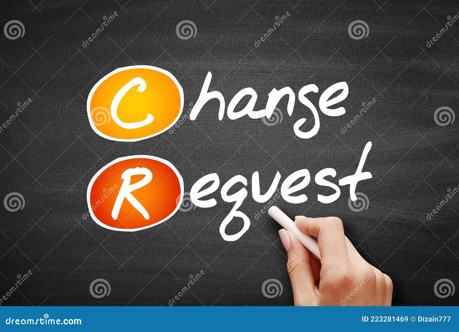 CR - Change Request, Business Concept on Blackboard Stock Image - Image ...
