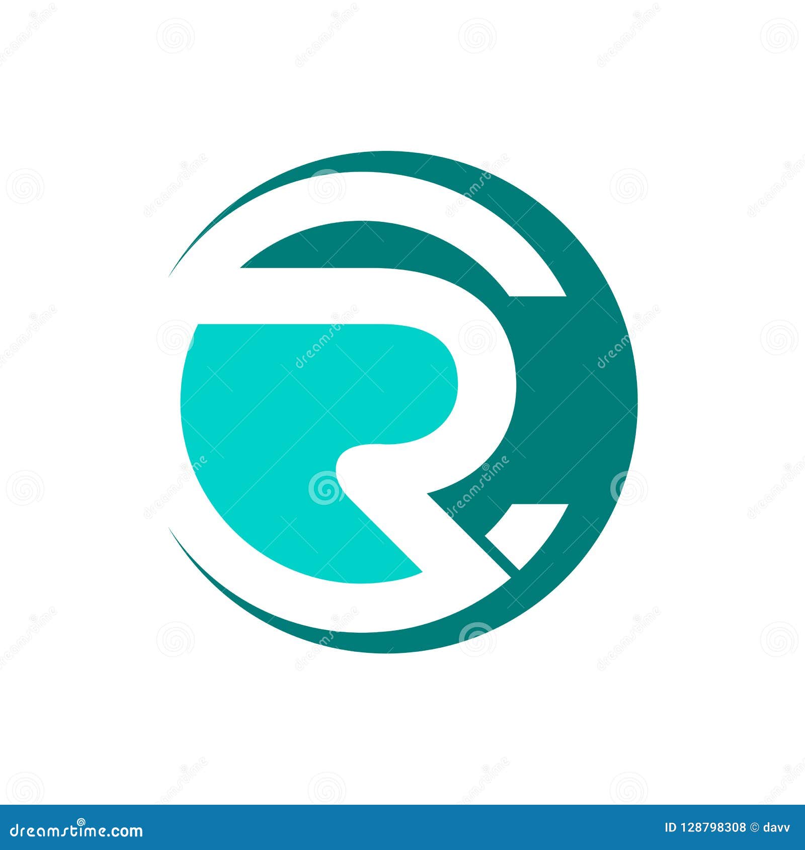 CR Initial Letters Circle Elegant Logo Golden Silver Black Background ...