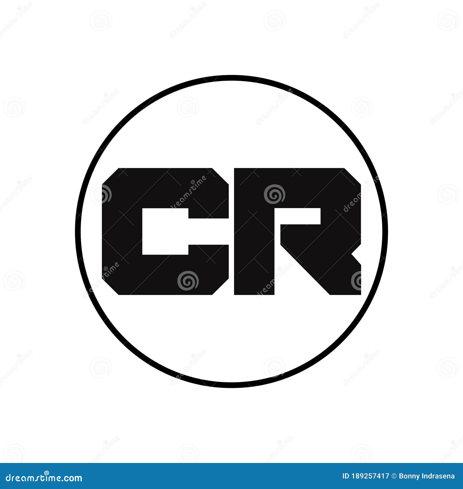 CR Letter Logo Design with Simple Style Stock Vector - Illustration of ...