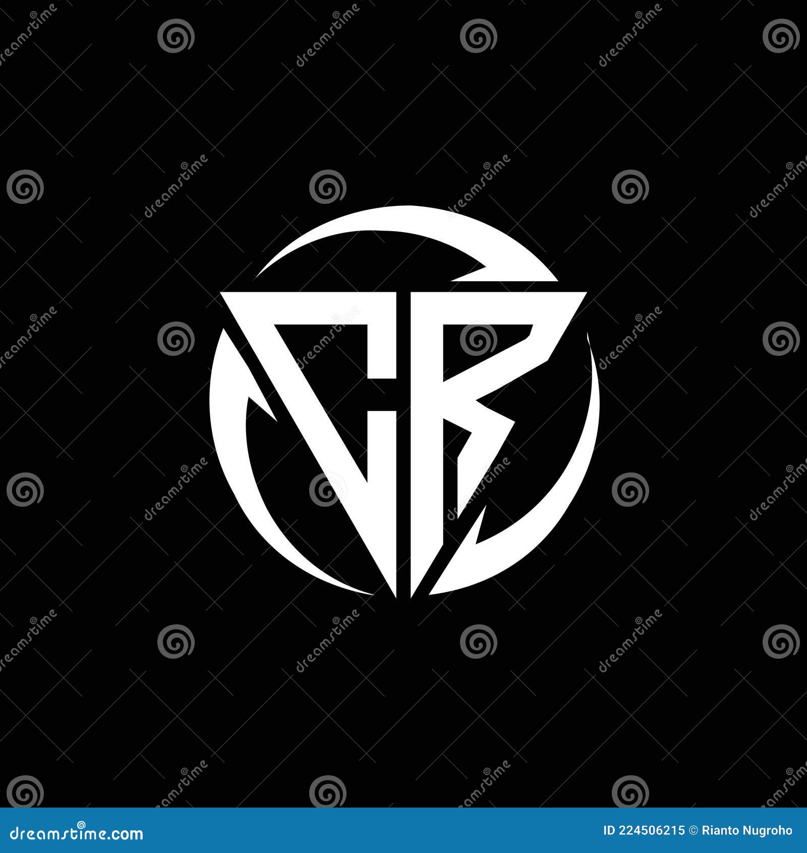 CR Logo Monogram Design Template Stock Vector - Illustration of minimal ...