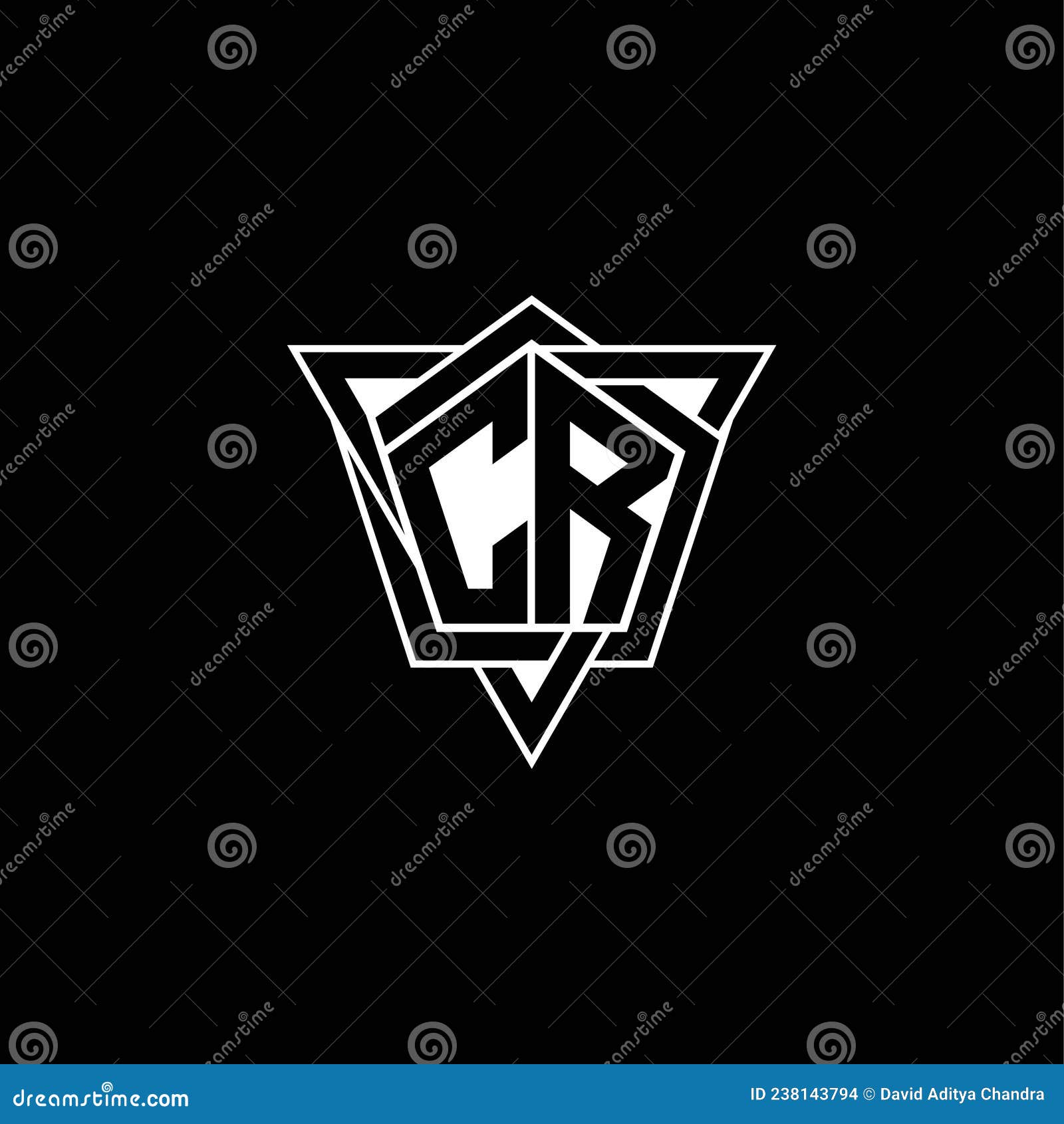 CR Logo Monogram Geometric Modern Design Stock Vector - Illustration of ...