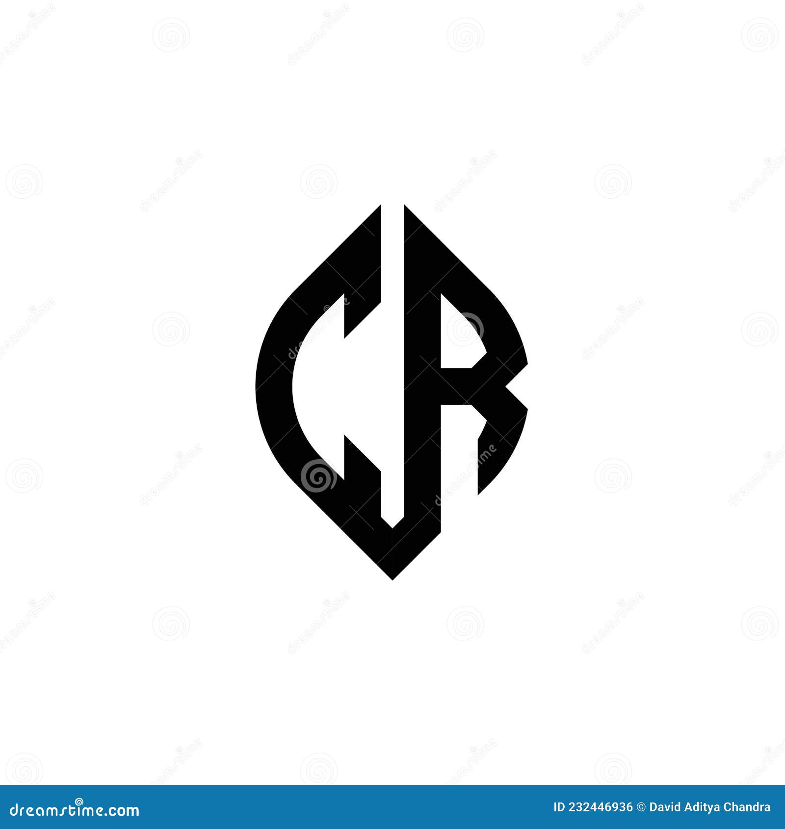 CR Logo Monogram Geometric Shape Style Stock Vector - Illustration of ...