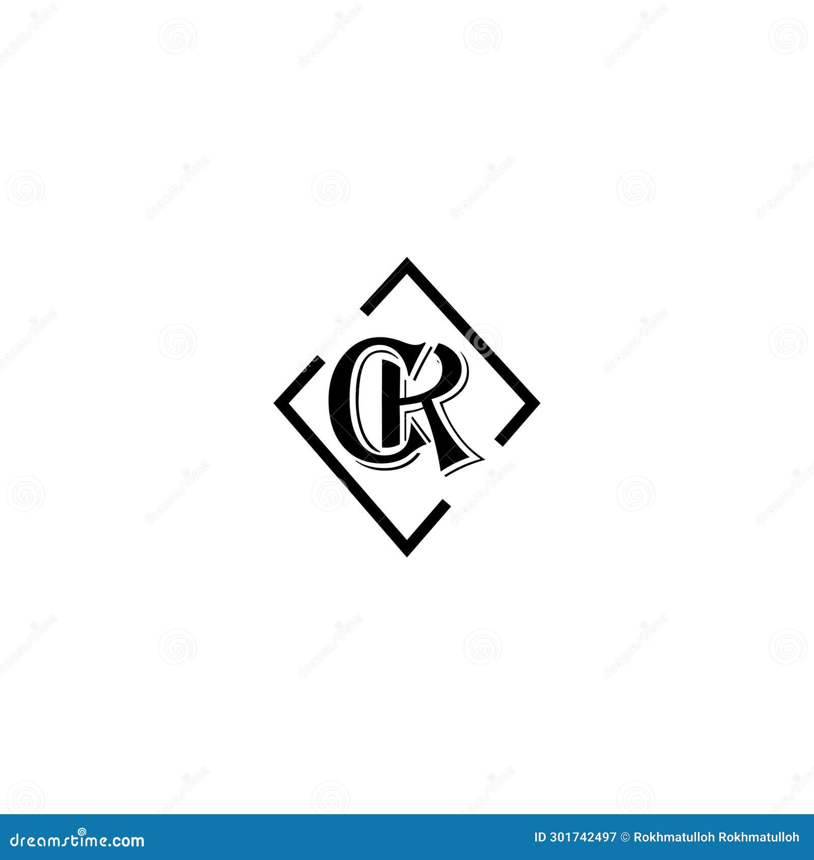 CR Logo Template Company Abstract Space Vector Design Stock Vector ...