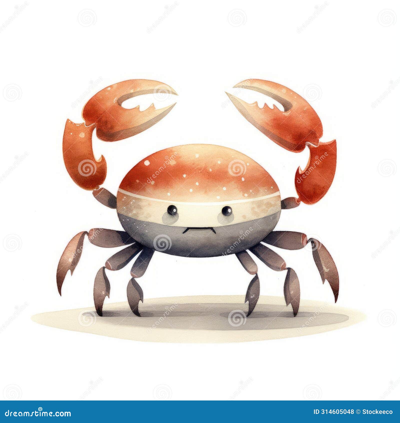 Crab Art By Jon Klassen A Full Body Perspective On A White Background Royalty Free Stock Image