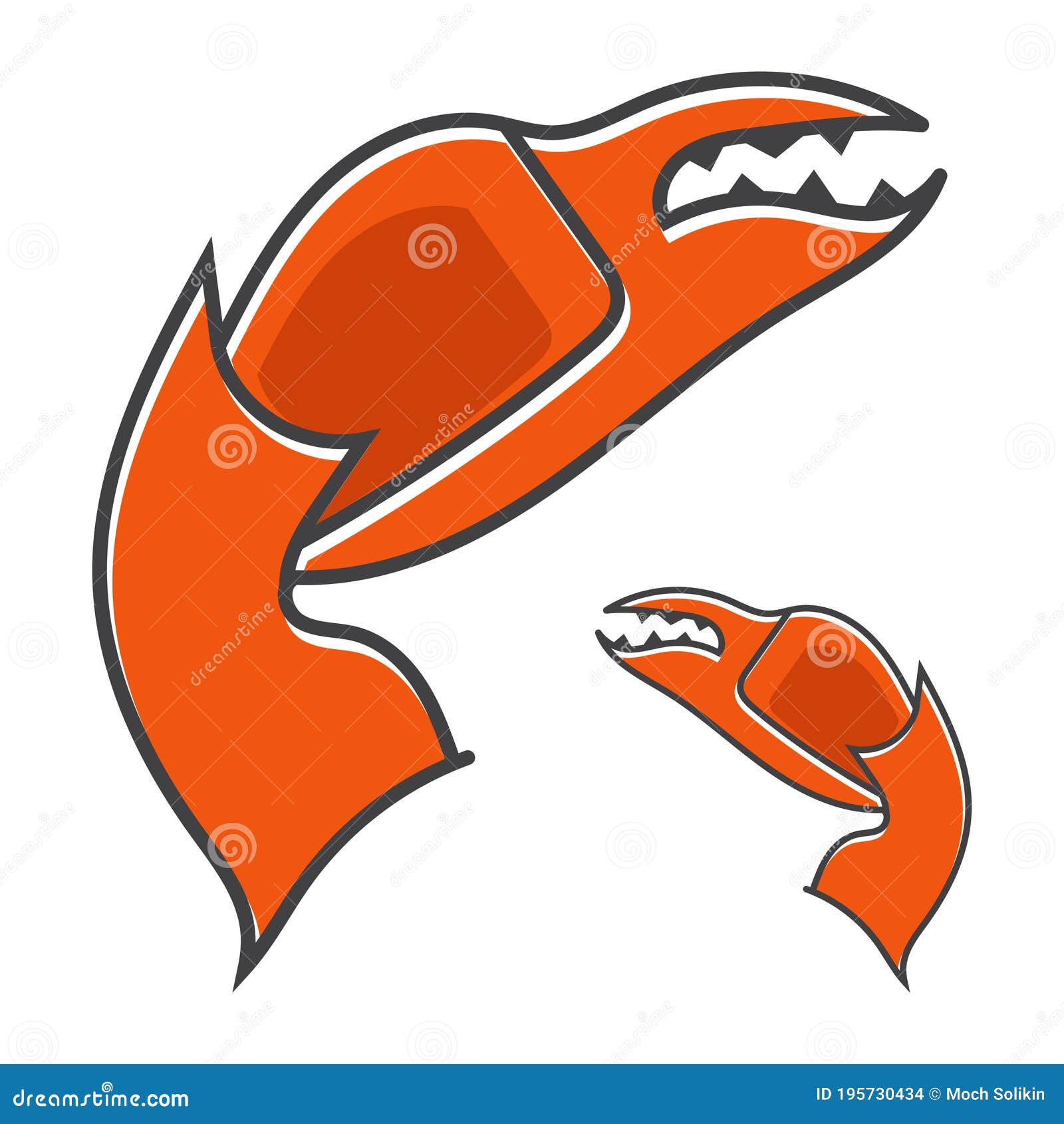 Crab Claw Vector Color Icons for Apps or Websites Stock Vector ...