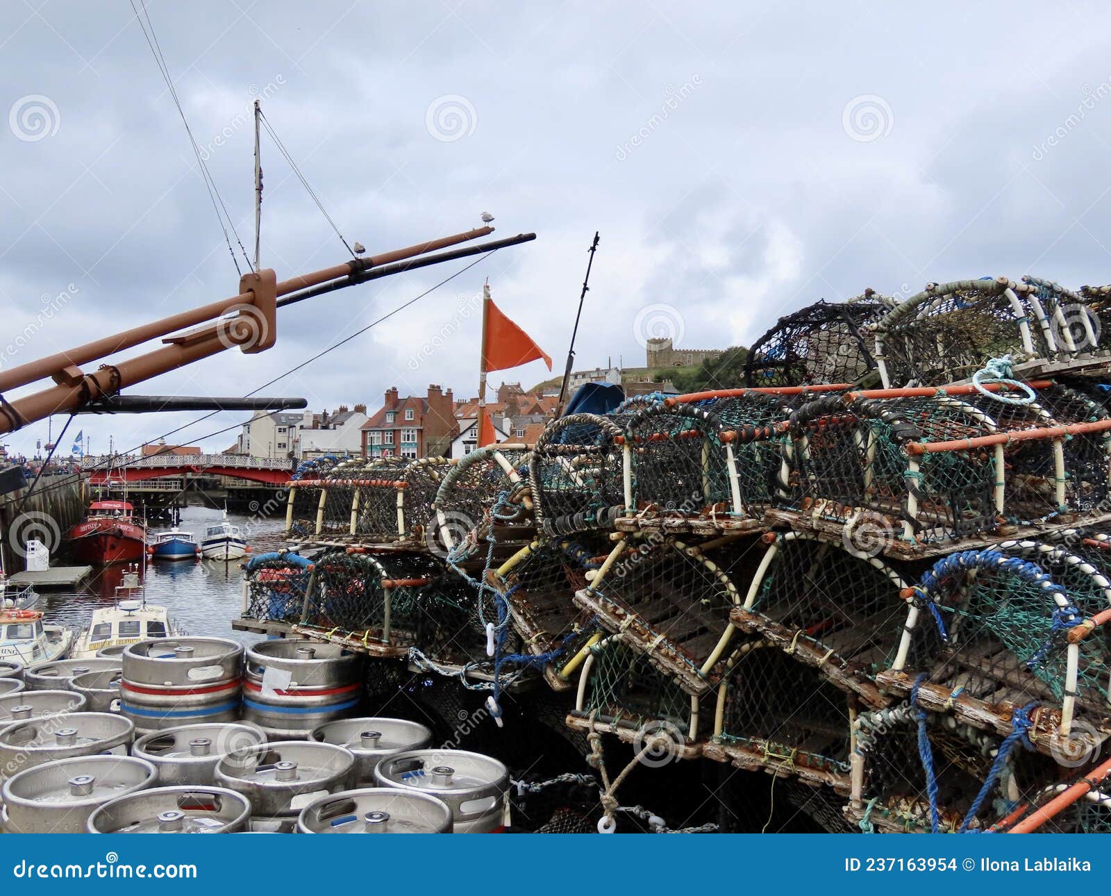 Crab crates in Whitby editorial stock image. Image of craft - 237163954