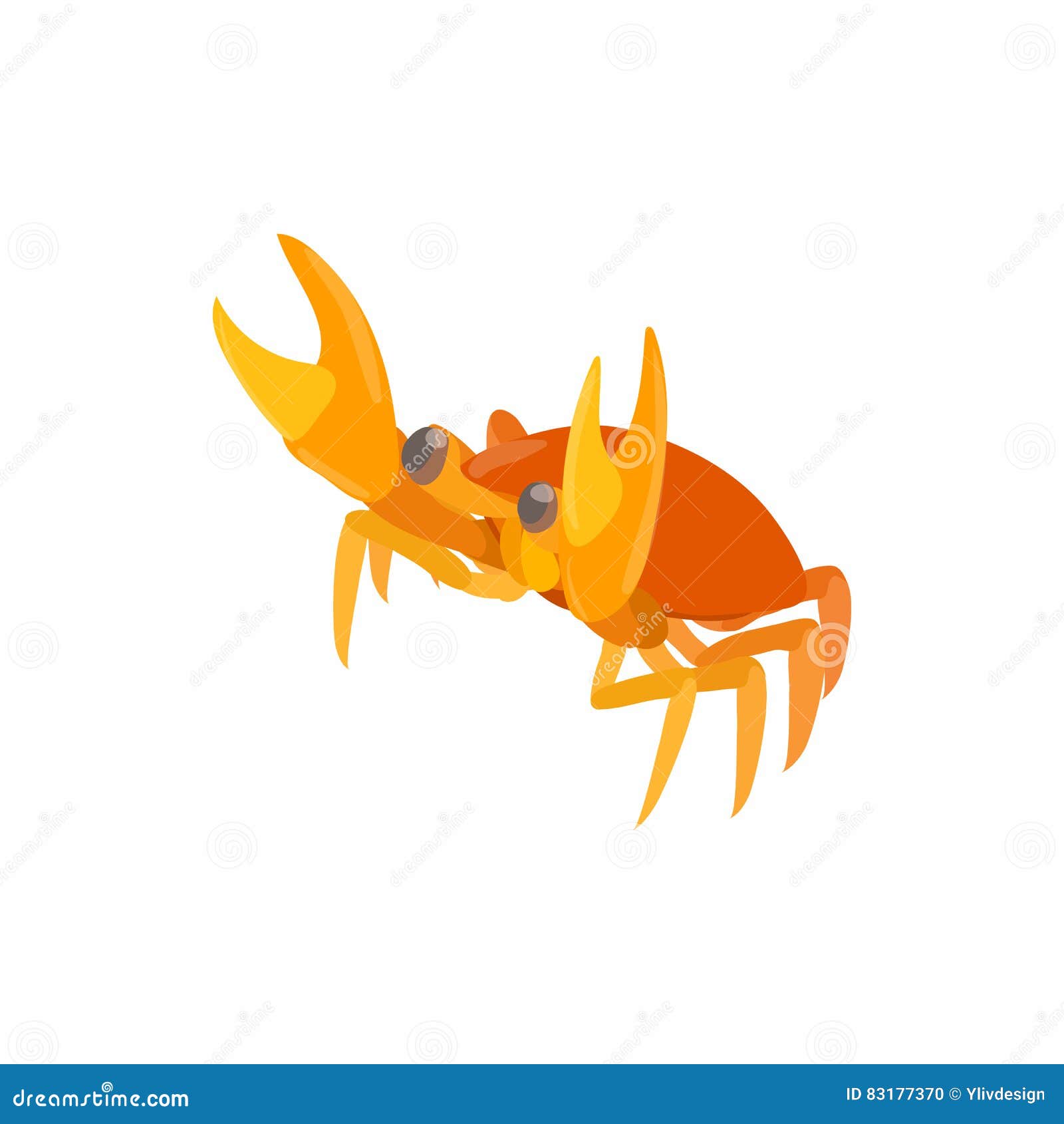 Crab icon, cartoon style stock vector. Illustration of blog - 83177370