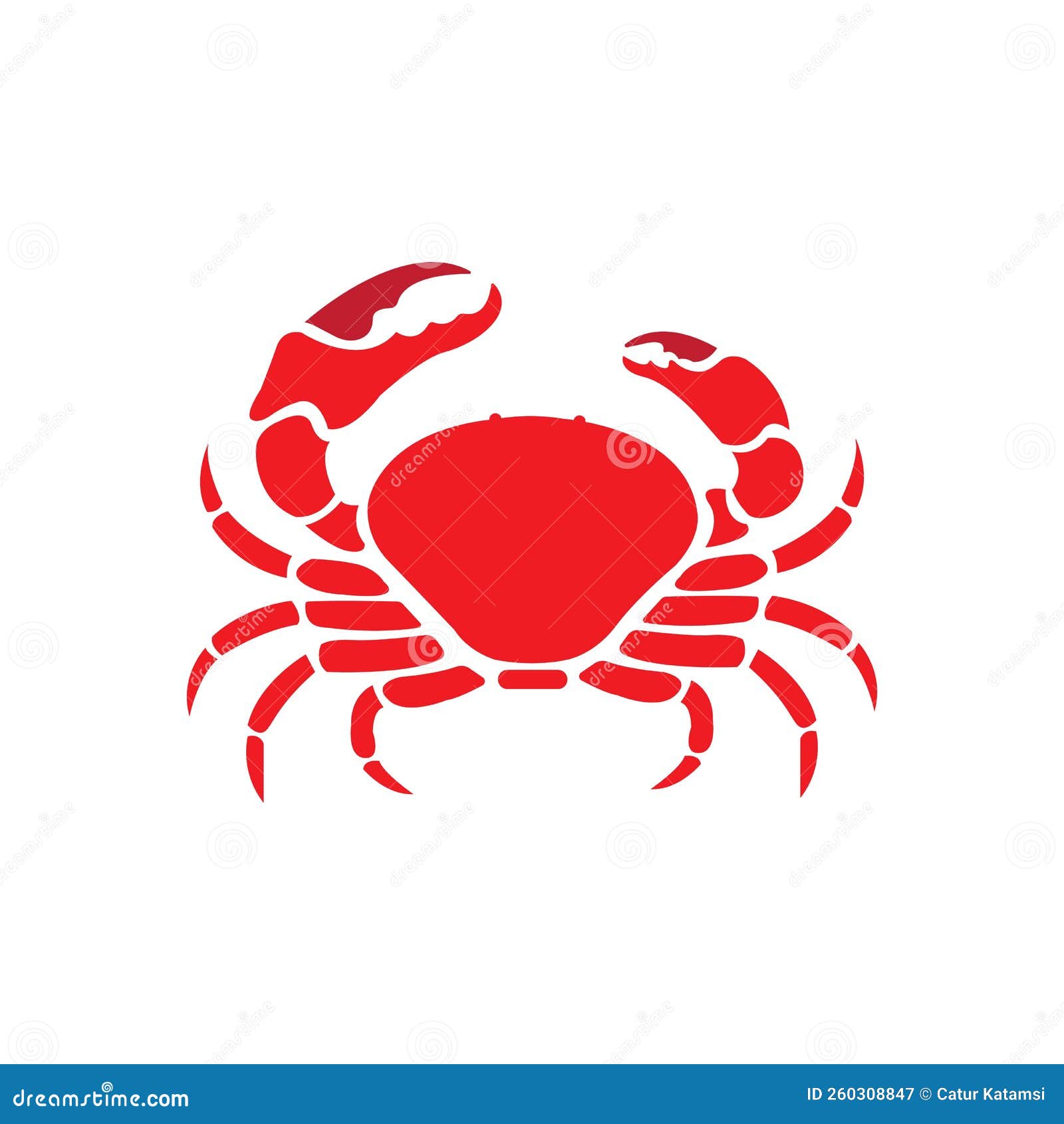 Crab Icon Logo Vector Design Stock Illustration - Illustration of hand ...