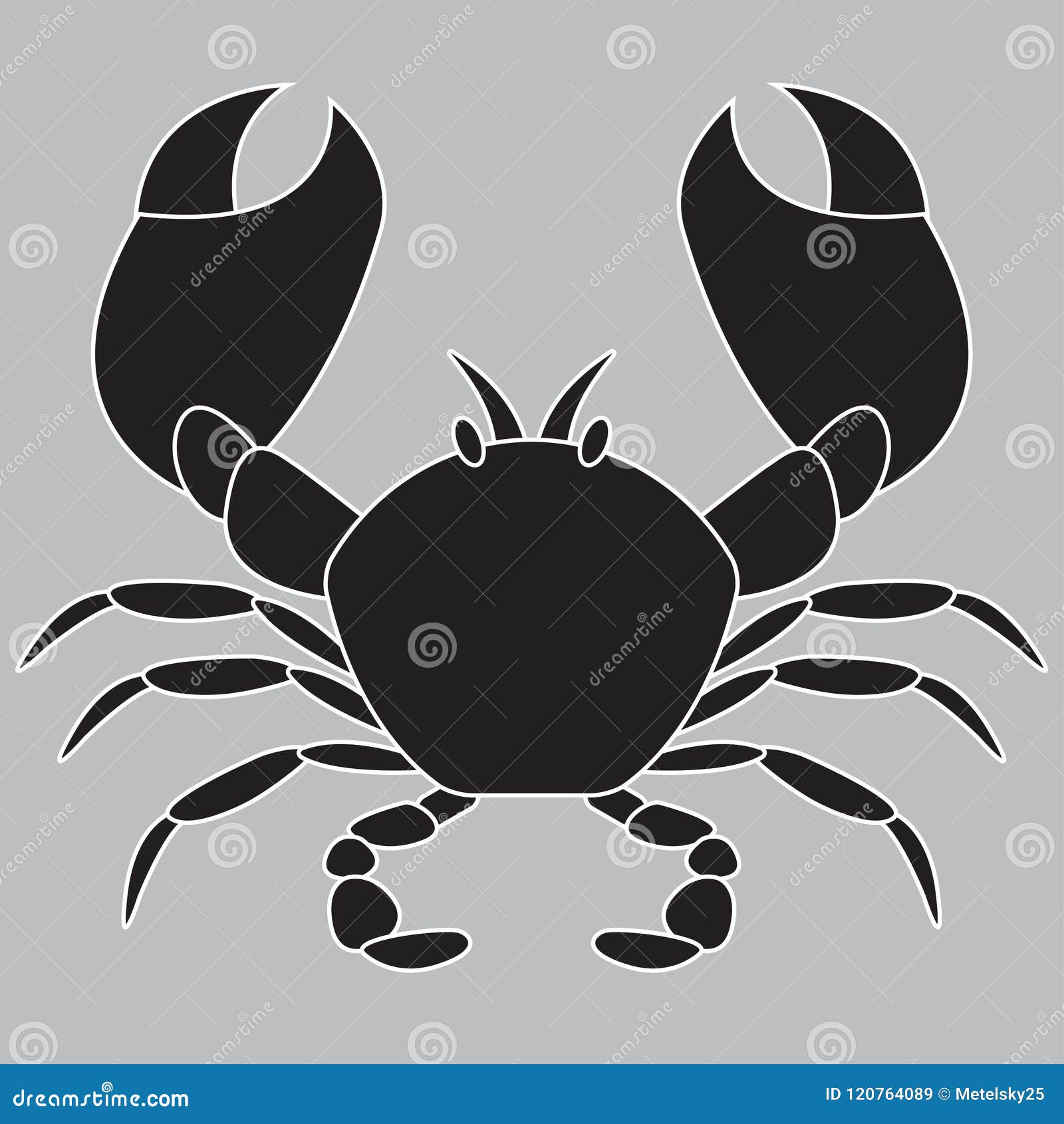 Crab Icon. Seafood Symbol. Vector Illustration. Stock Vector ...