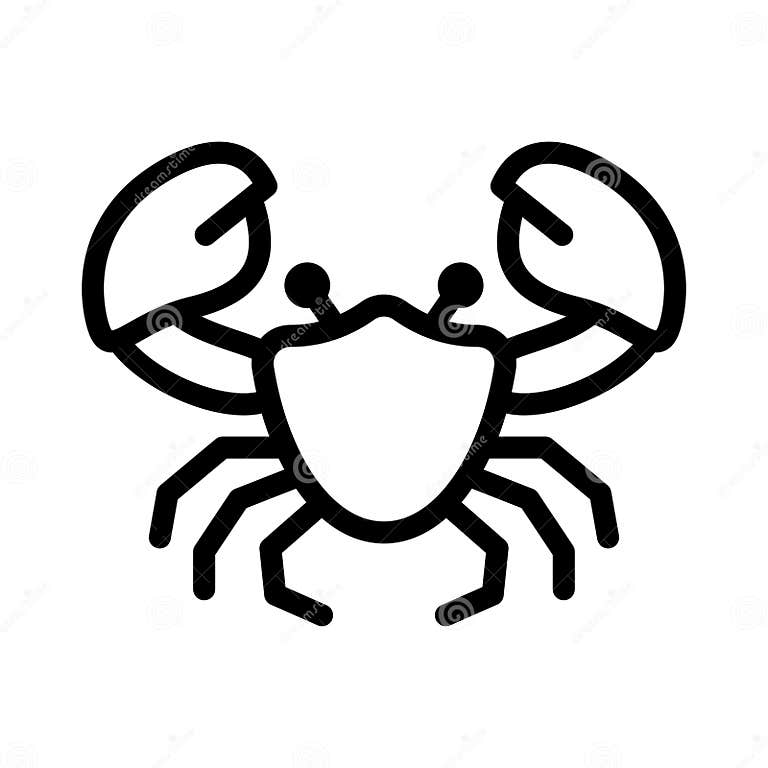 Crab Icon Vector Design Template for Website or Print Stock ...