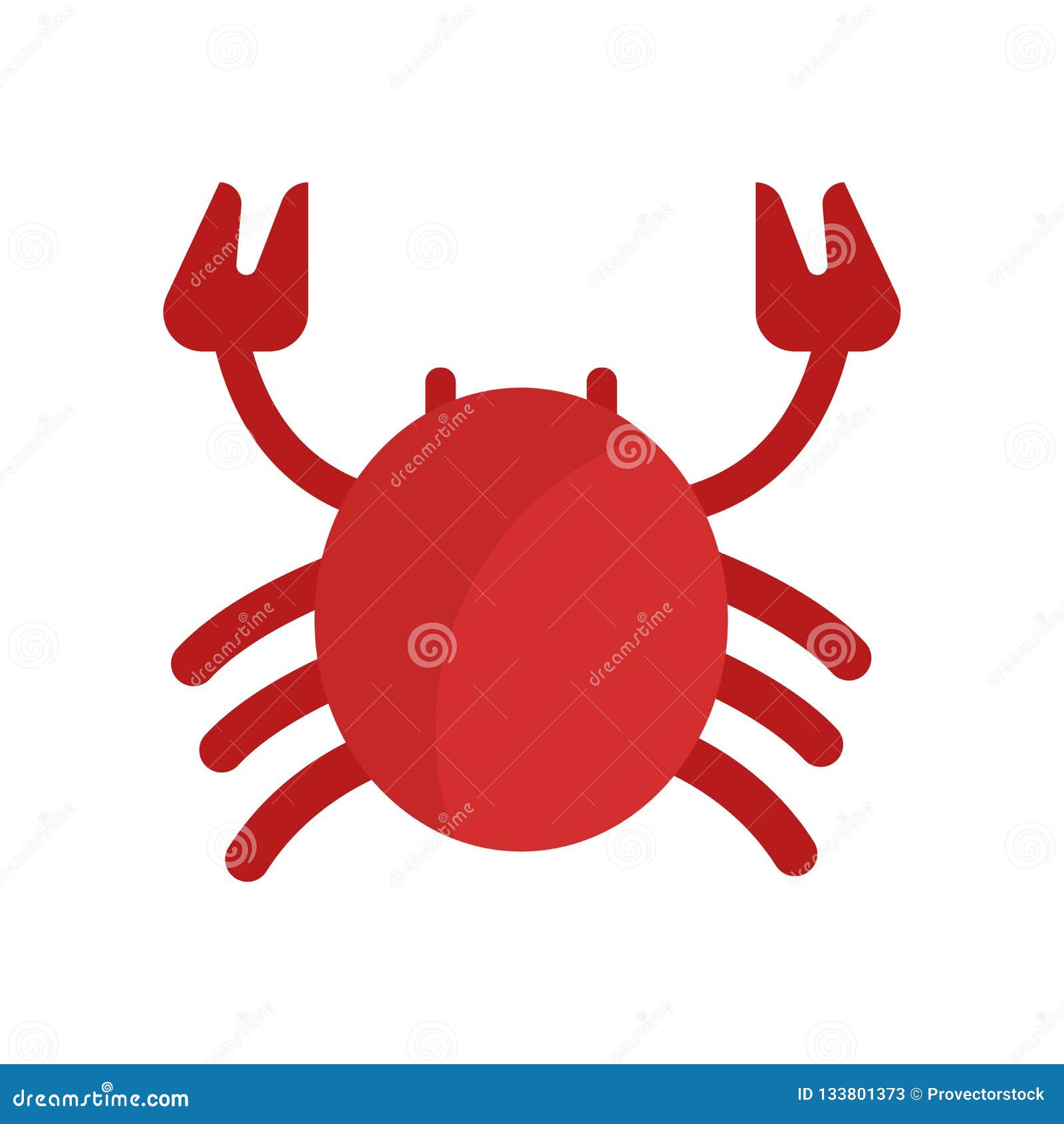 Crab Icon Vector Sign and Symbol Isolated on White Background Stock ...