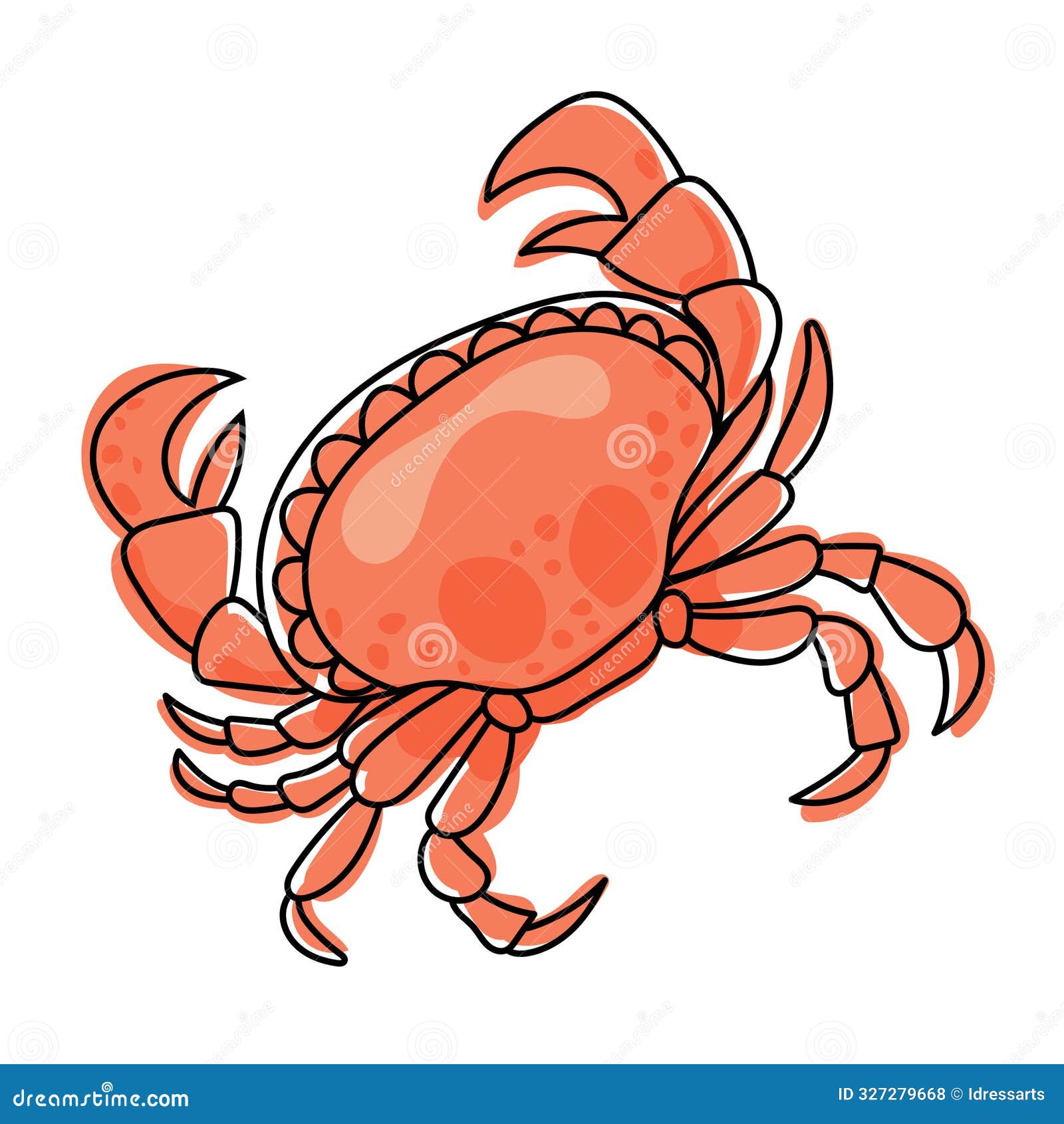 Crab Isolated on Transparent Background. Crab Vector Illustration Stock ...