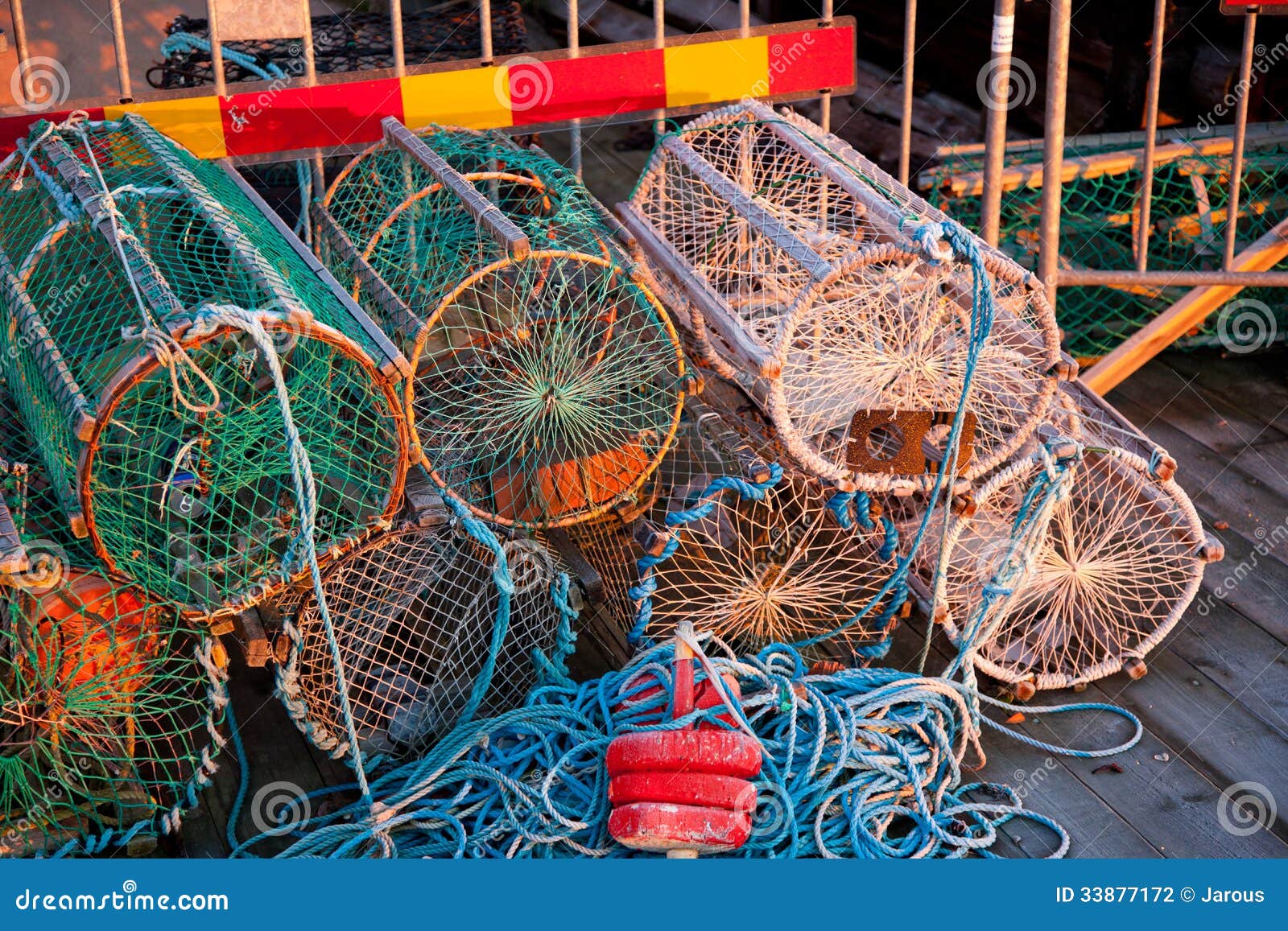 Lobster Pots And Ropes In The Lime Kilns Beadnell Bay, Northumberland ...