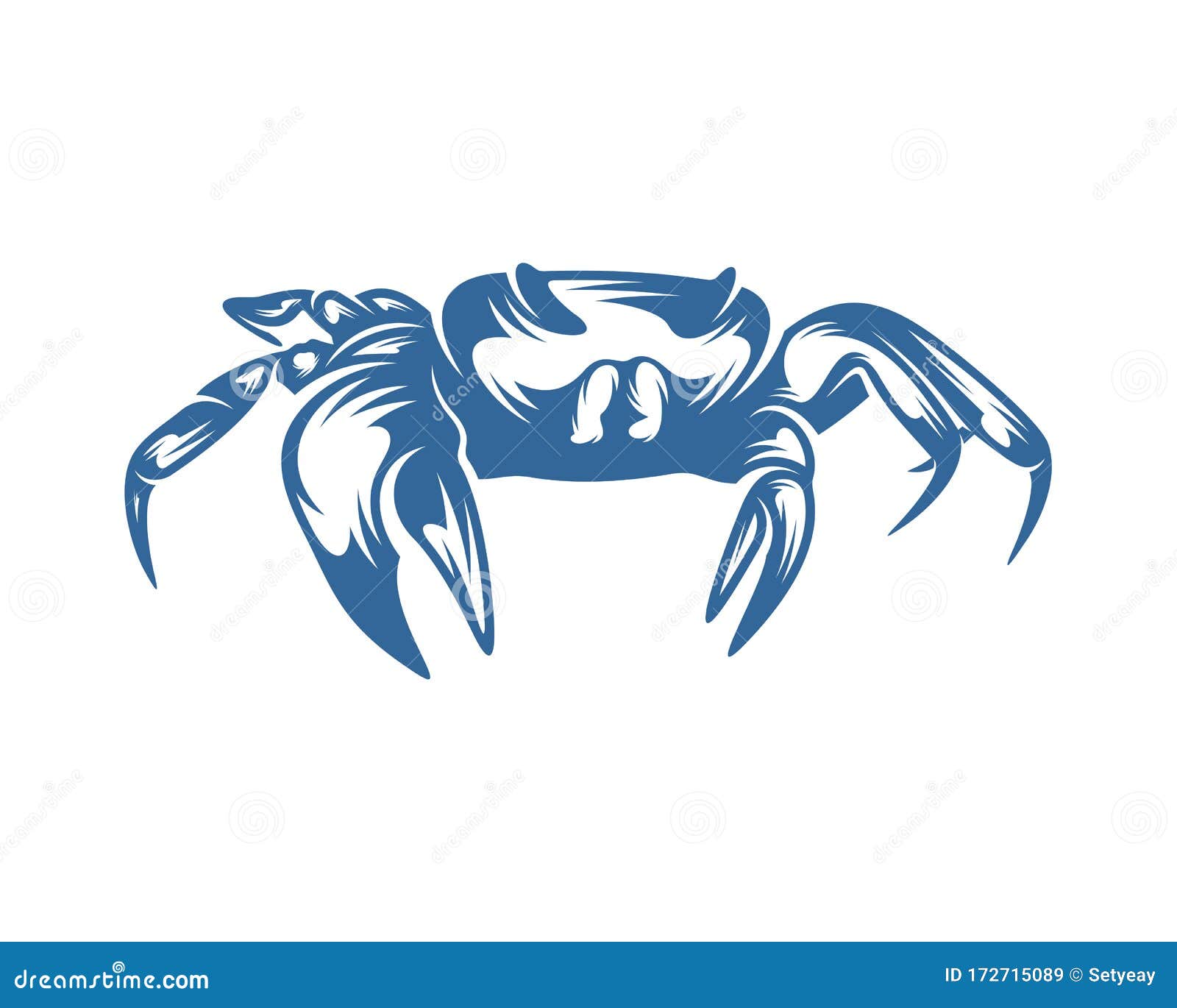 Crab Logo Vector Design Template, Silhouette Crab Logo, Illustration ...