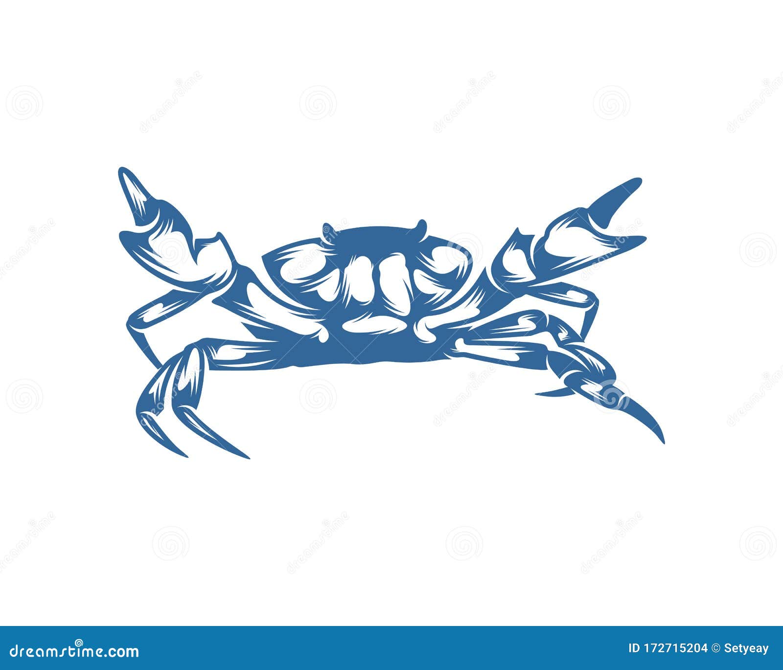 Crab Logo Vector Design Template, Silhouette Crab Logo, Illustration ...
